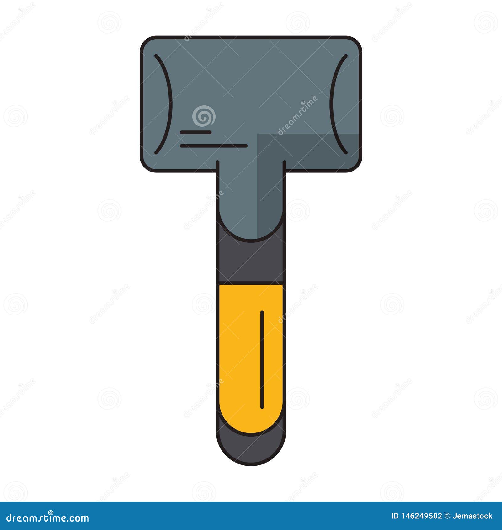 Mallet construction tool stock vector. Illustration of safety - 146249502