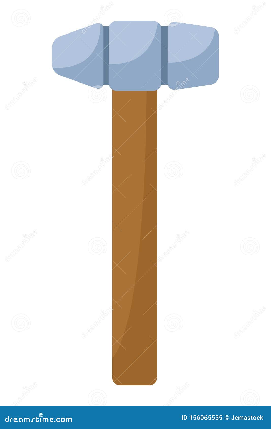 Mallet Construction Tool Symbol Isolated Stock Vector - Illustration of ...