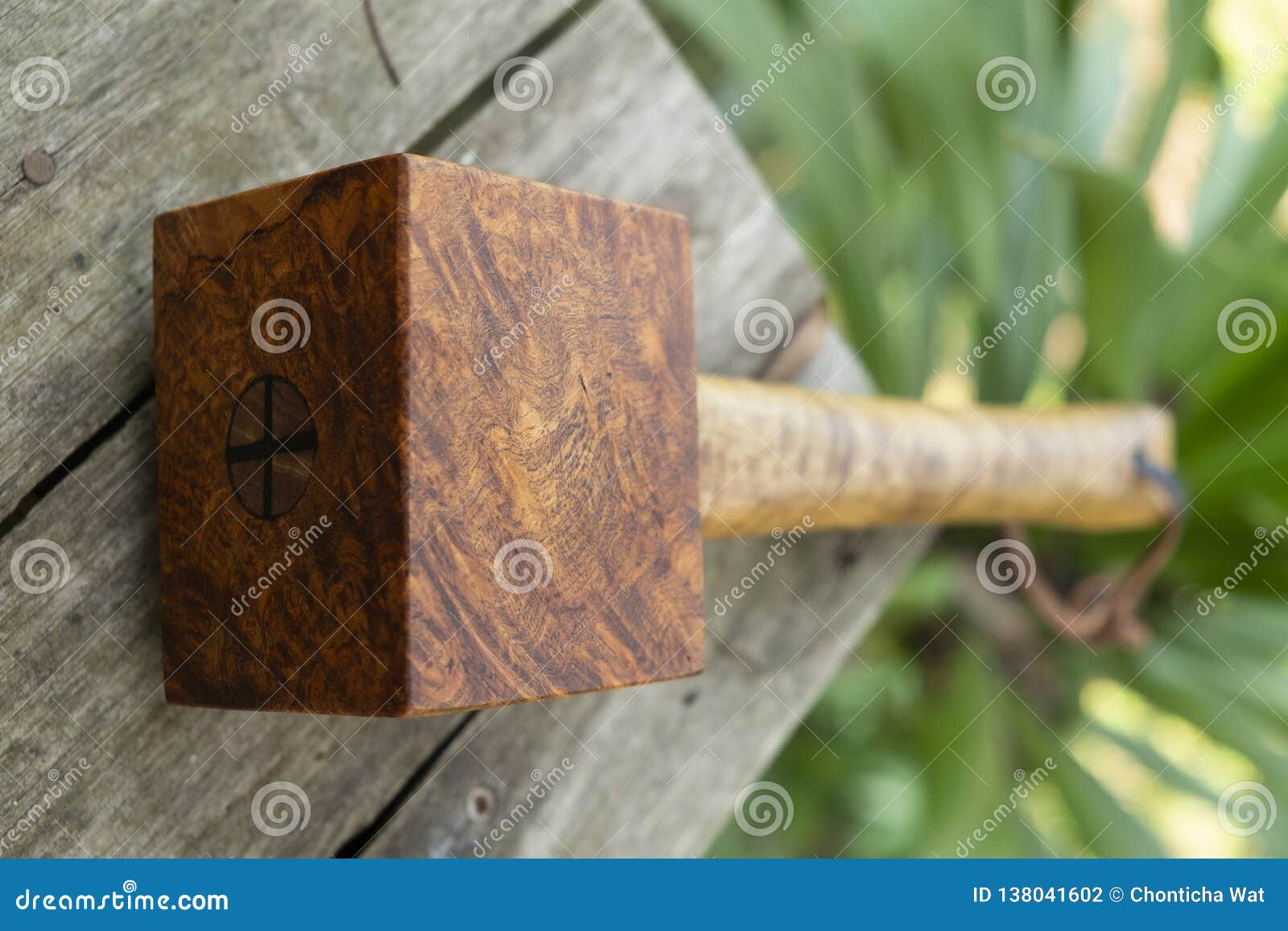 Mallet Hammer Made of Burl Wood Tools for Used by Carpenter in Workshop ...