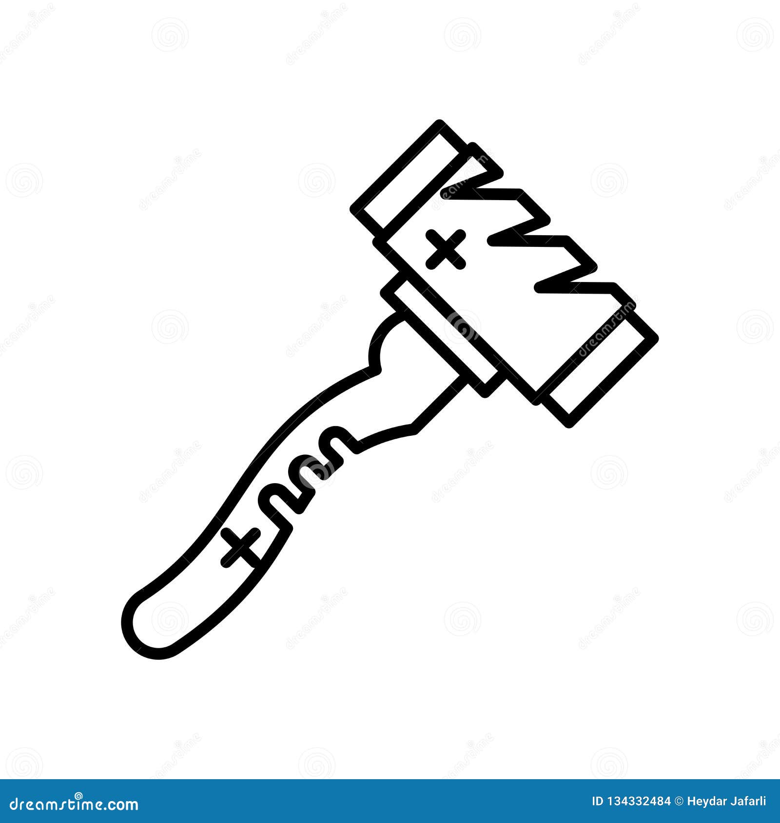 Mallet Icon Vector Sign and Symbol Isolated on White Background, Mallet ...