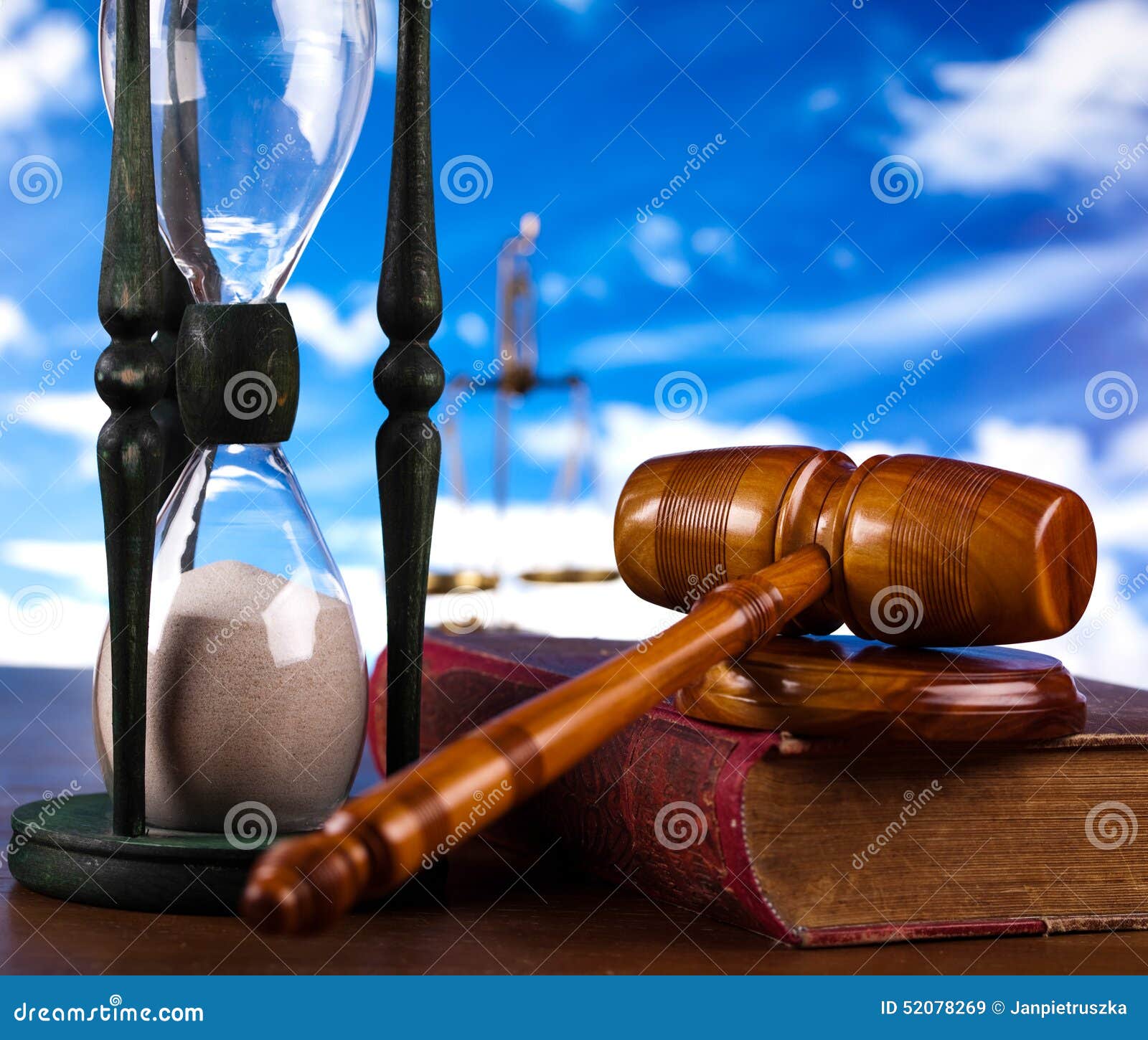 Mallet of Judge, Legal Code and Scales Stock Image - Image of mallet ...