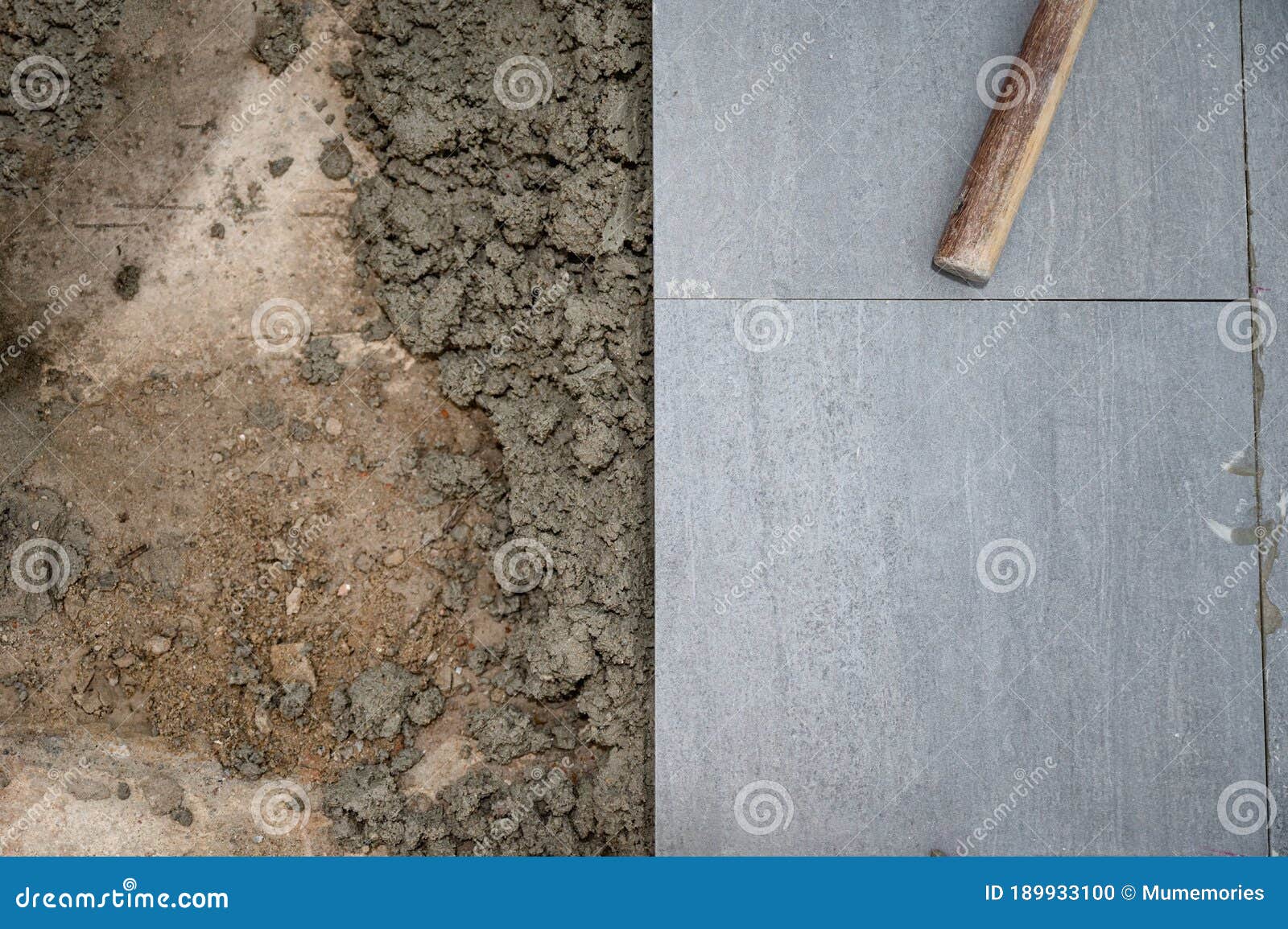 Mallet and Tools on Granite Tile Stock Photo - Image of ceramic ...