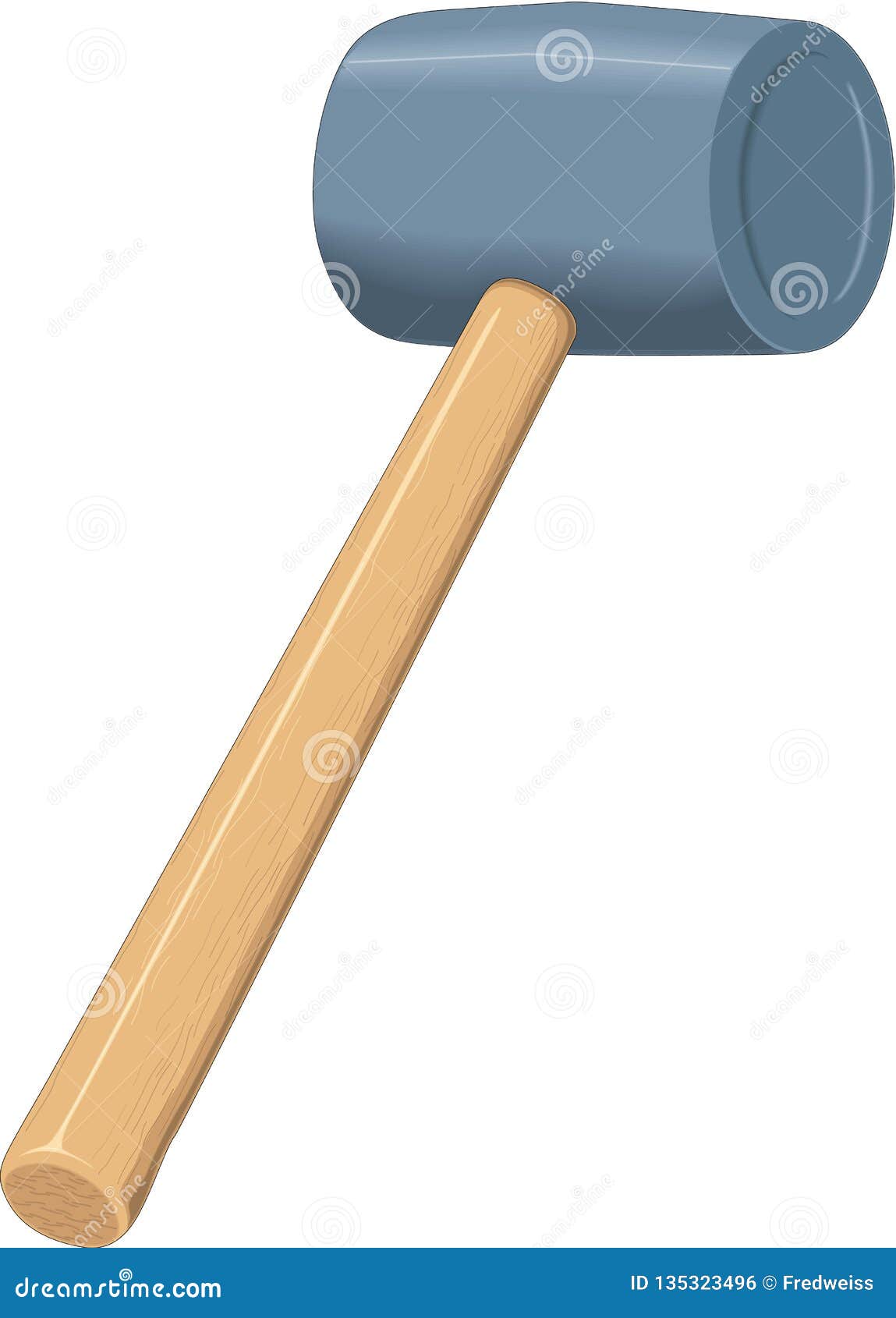 Mallet Vector Illustration stock vector. Illustration of vector - 135323496