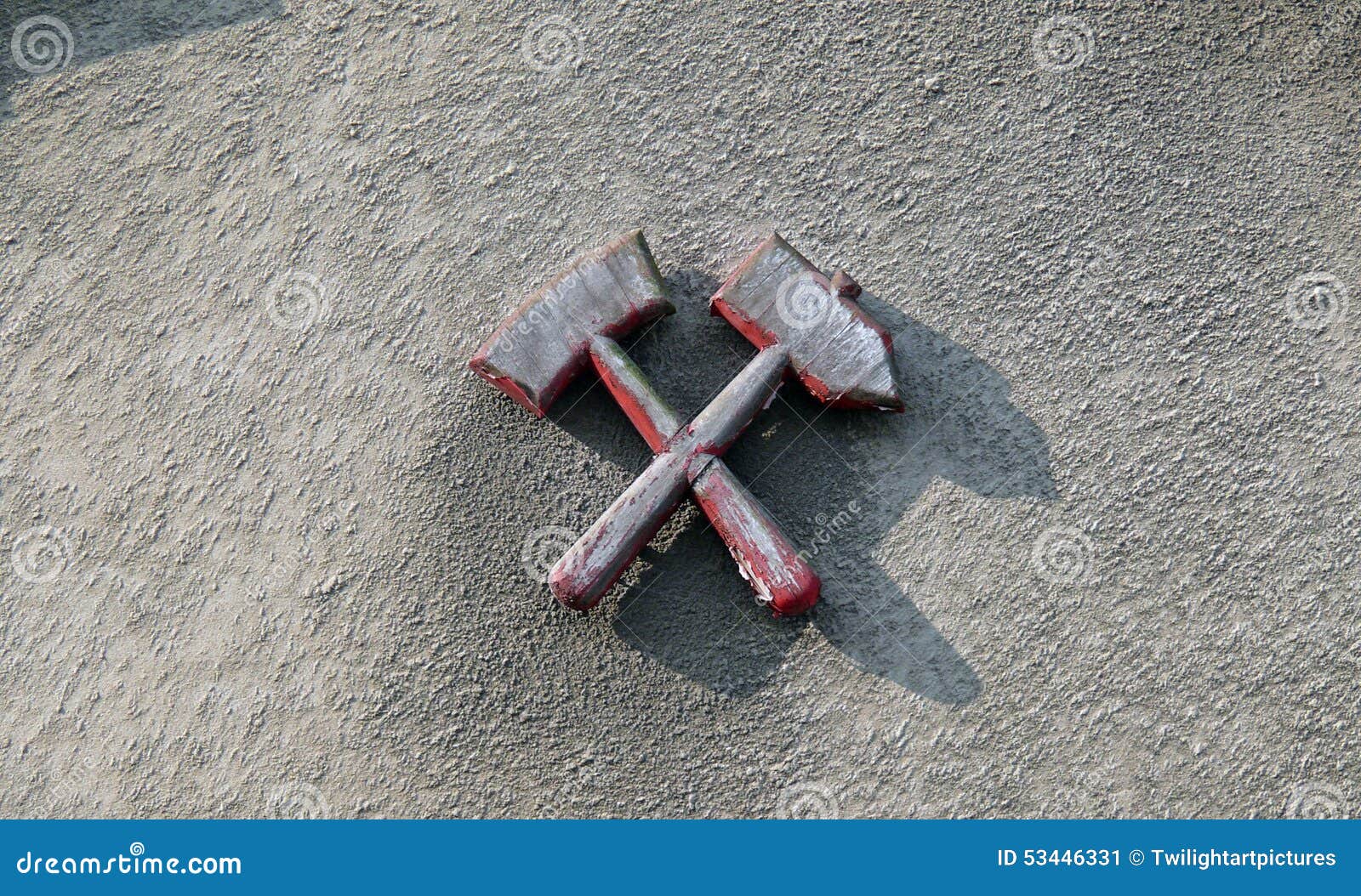 Mallets and iron stock image. Image of fist, symbol, cross - 53446331