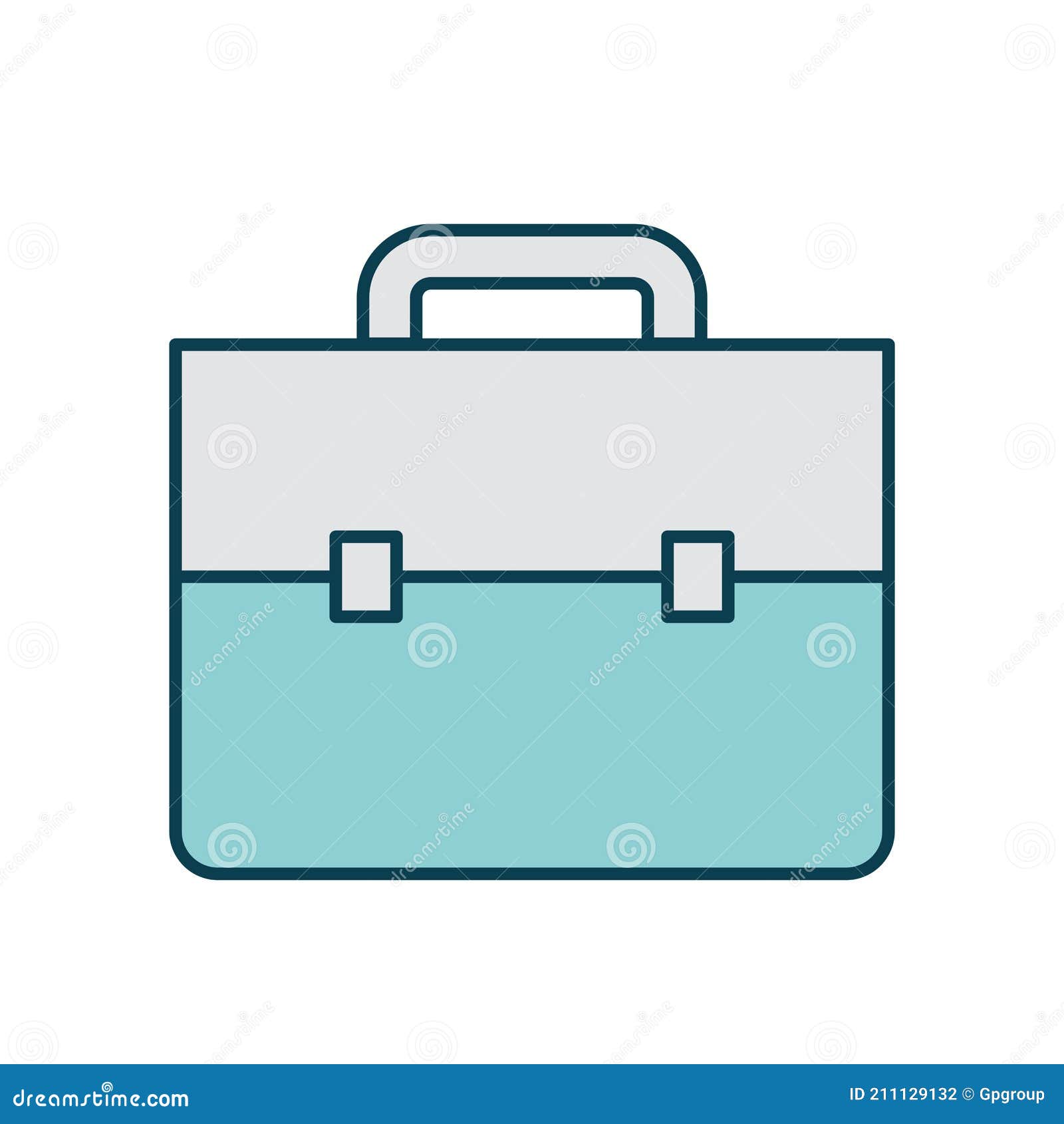 Mallette de couleur verte illustration stock. Illustration du hôtel ...