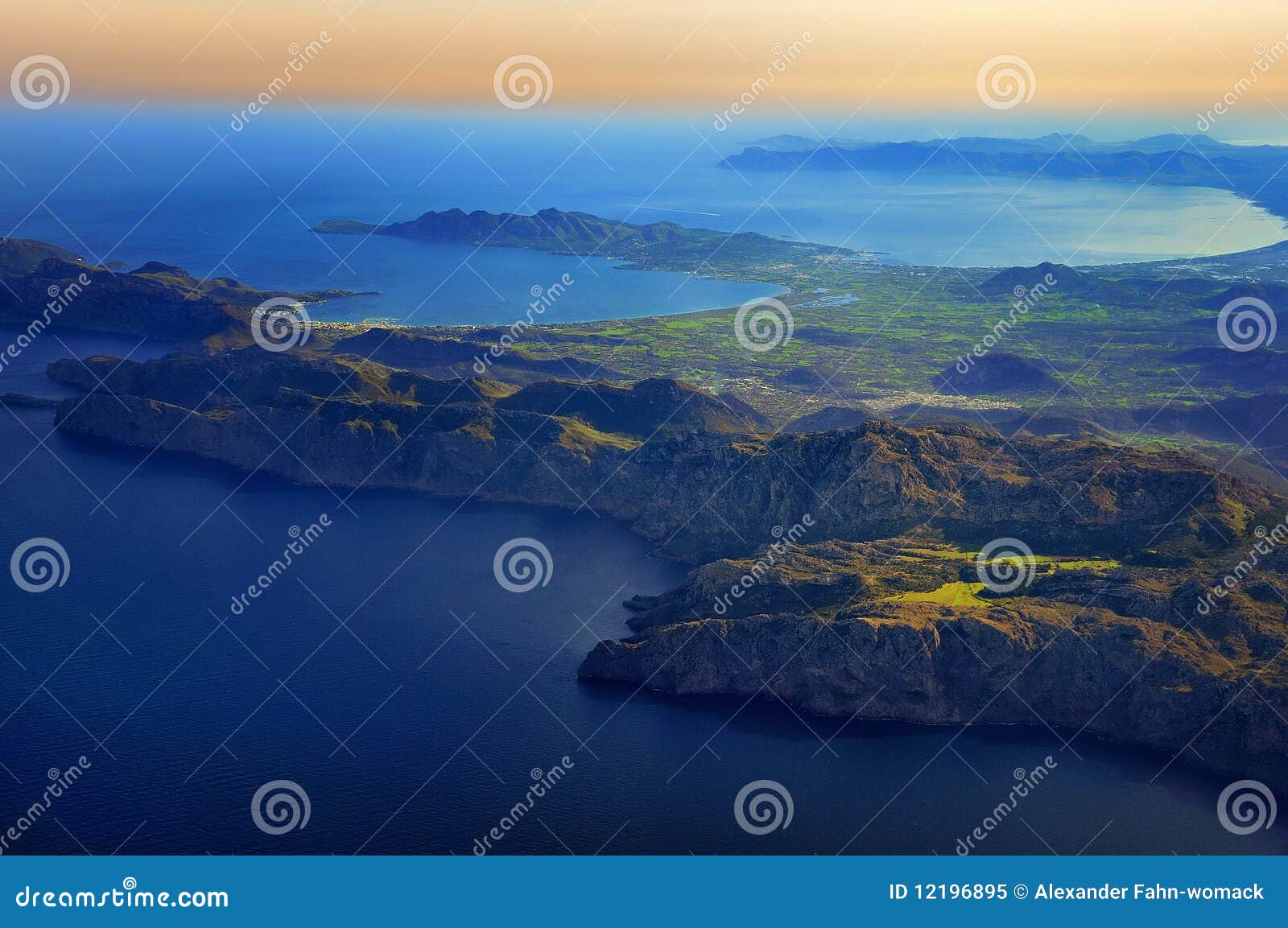 Mallorca east stock image. Image of blue, earth, flight - 12196895