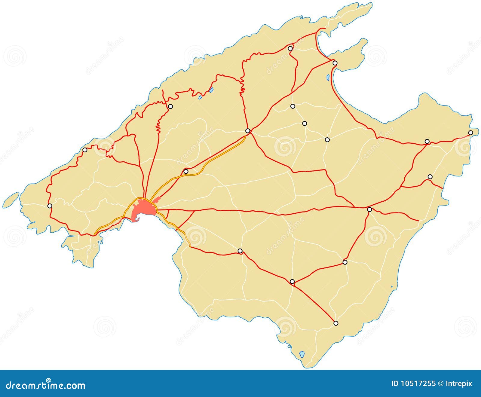 Mallorca Map Cartoon Vector | CartoonDealer.com #15096197