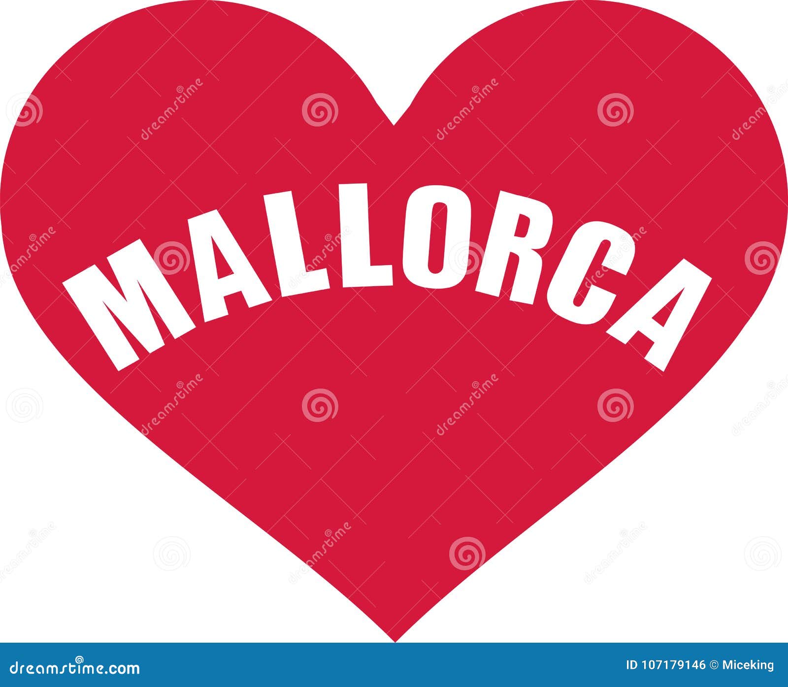 I Love Mallorca With Map Cartoon Vector | CartoonDealer.com #107172147