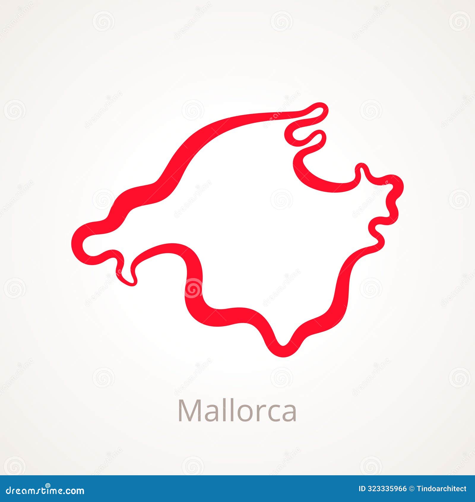 Mallorca - Outline Map Vector Illustration | CartoonDealer.com #323335966