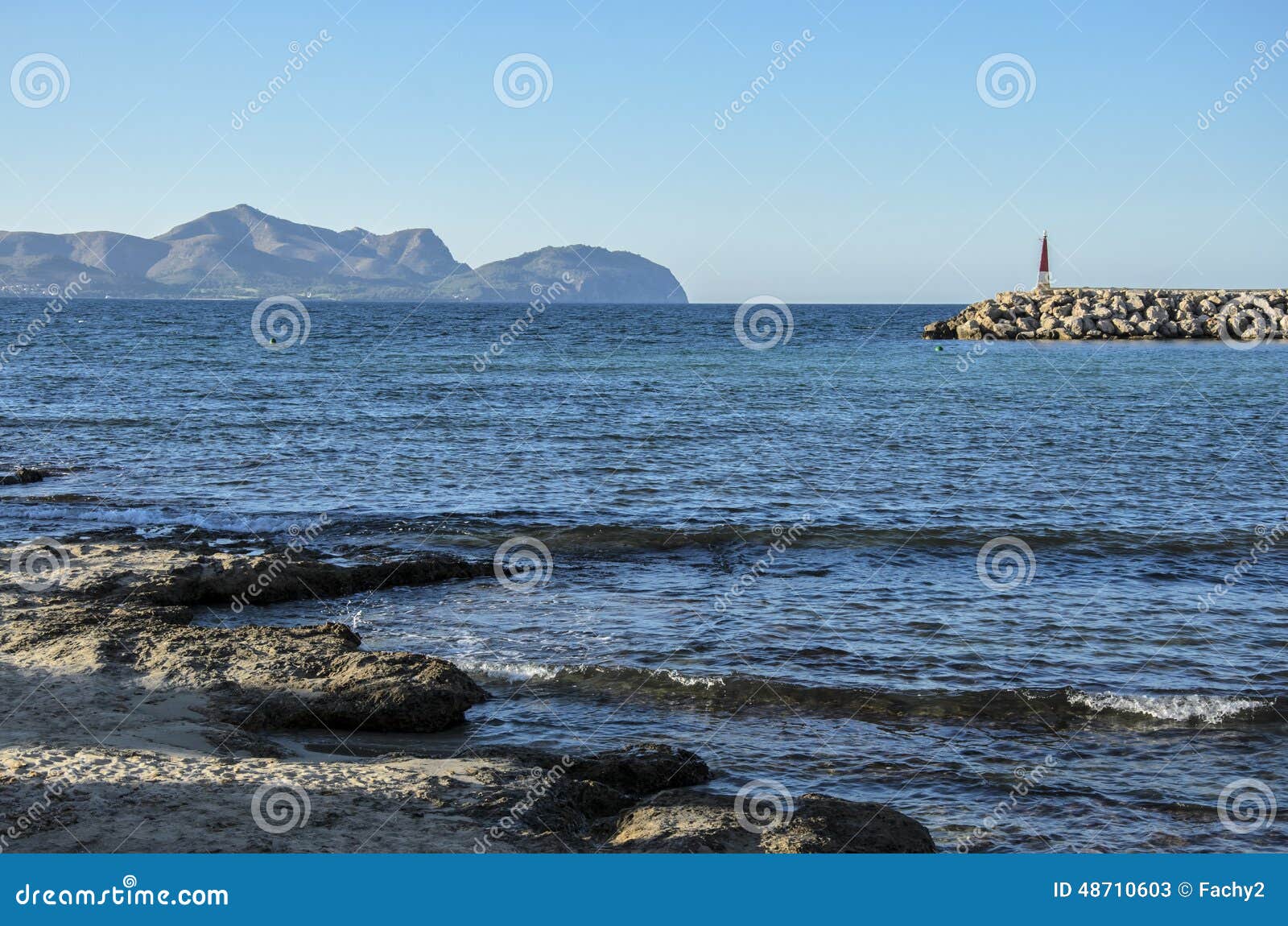 Mallorca Sea View Landscape Stock Image - Image of clear, blue: 48710603