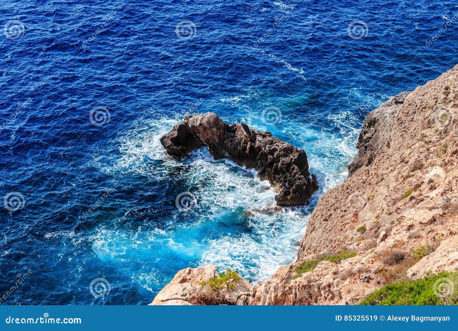 Mallorca searock stock image. Image of cave, historical - 85325519