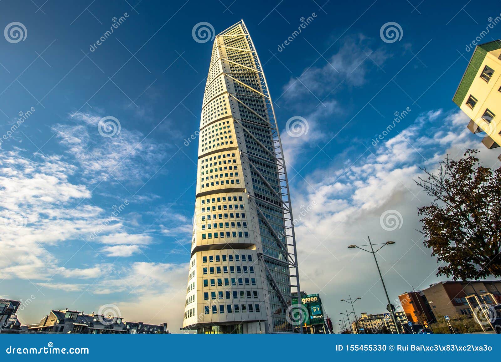 Malmo - October 22, 2017: the Modern Turning Torso Building in Malmo ...