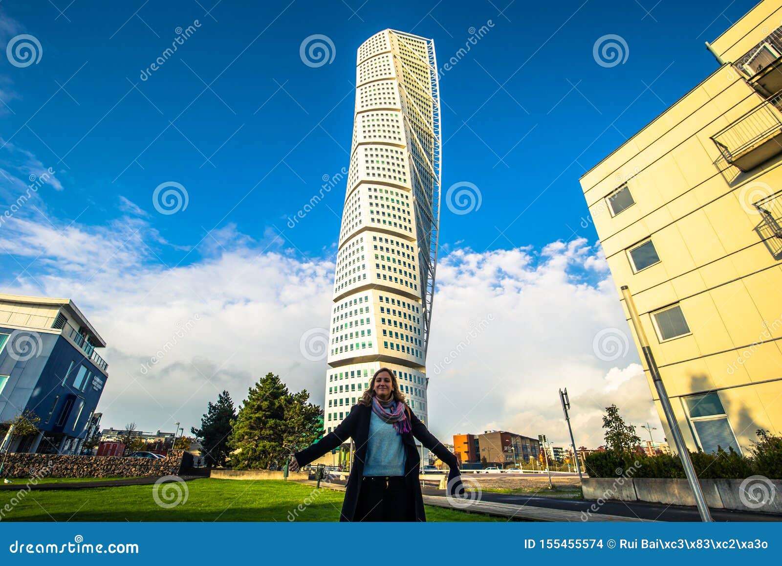 Malmo - October 22, 2017: the Modern Turning Torso Building in Malmo ...