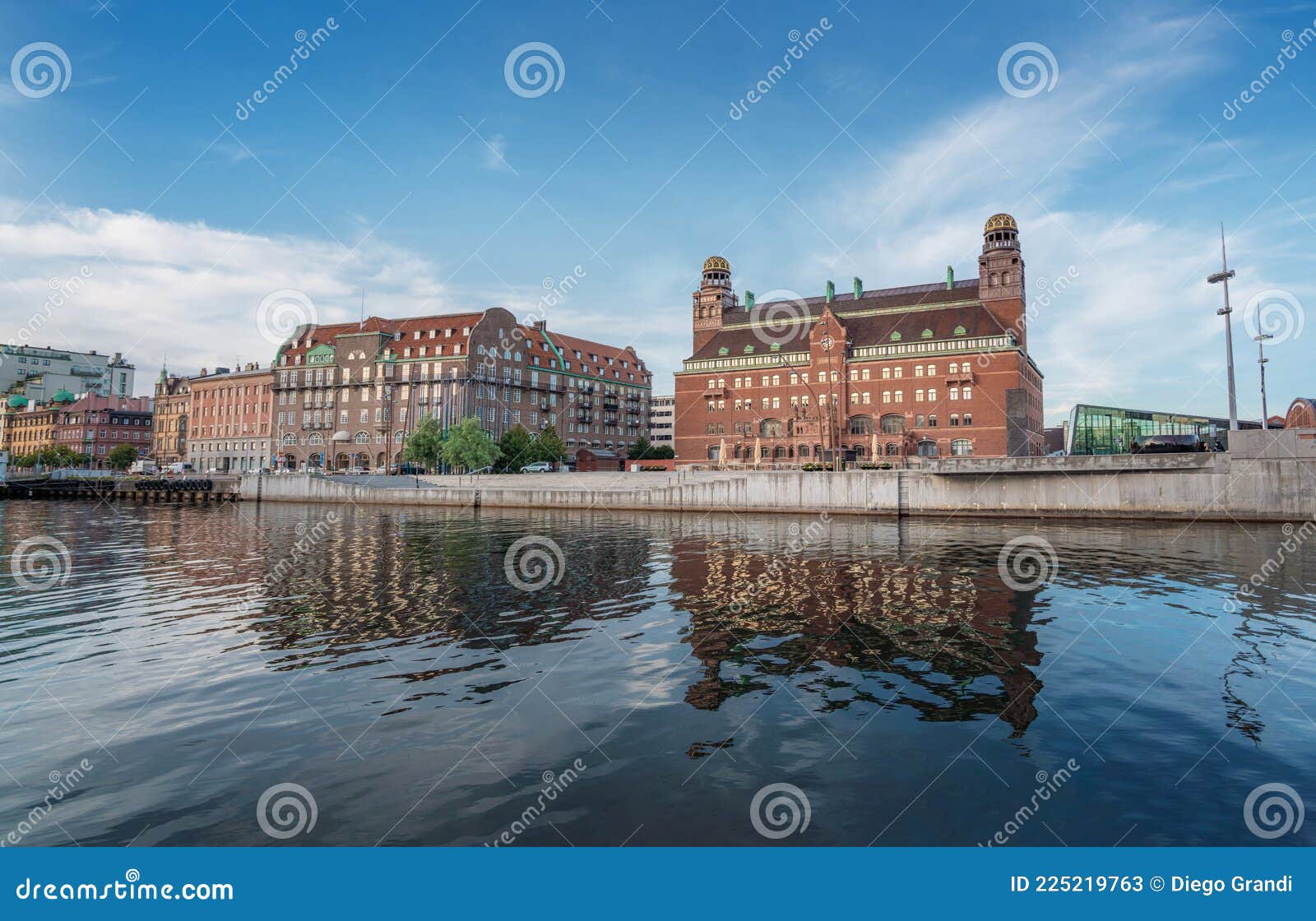 Malmo Skyline with Central Post Office Building - Malmo, Sweden Stock ...