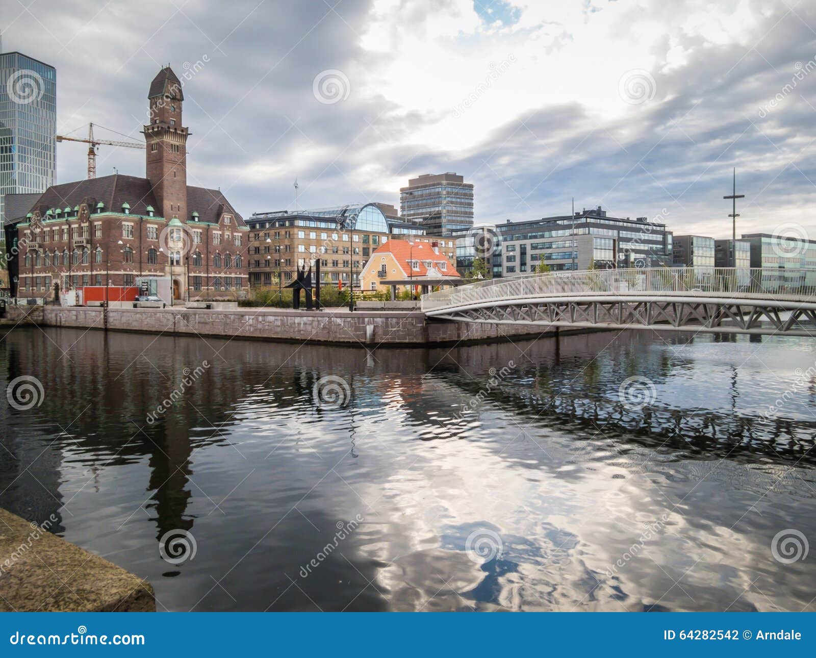 Malmo, Sweden stock photo. Image of urban, blue, cloud - 64282542