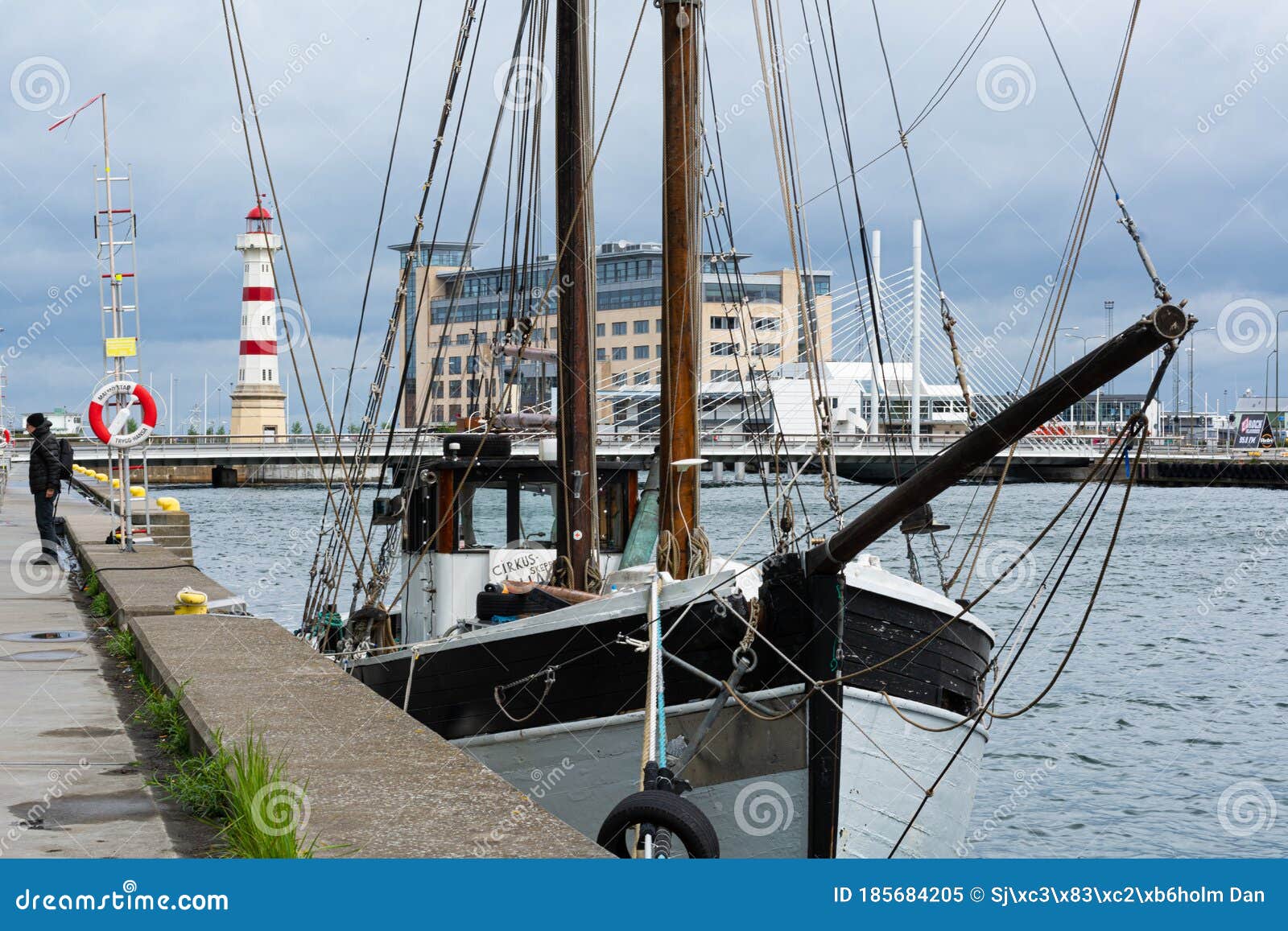 Malmo, Sweden - May 17, 2020: an Old White Wooden Boat in the ...