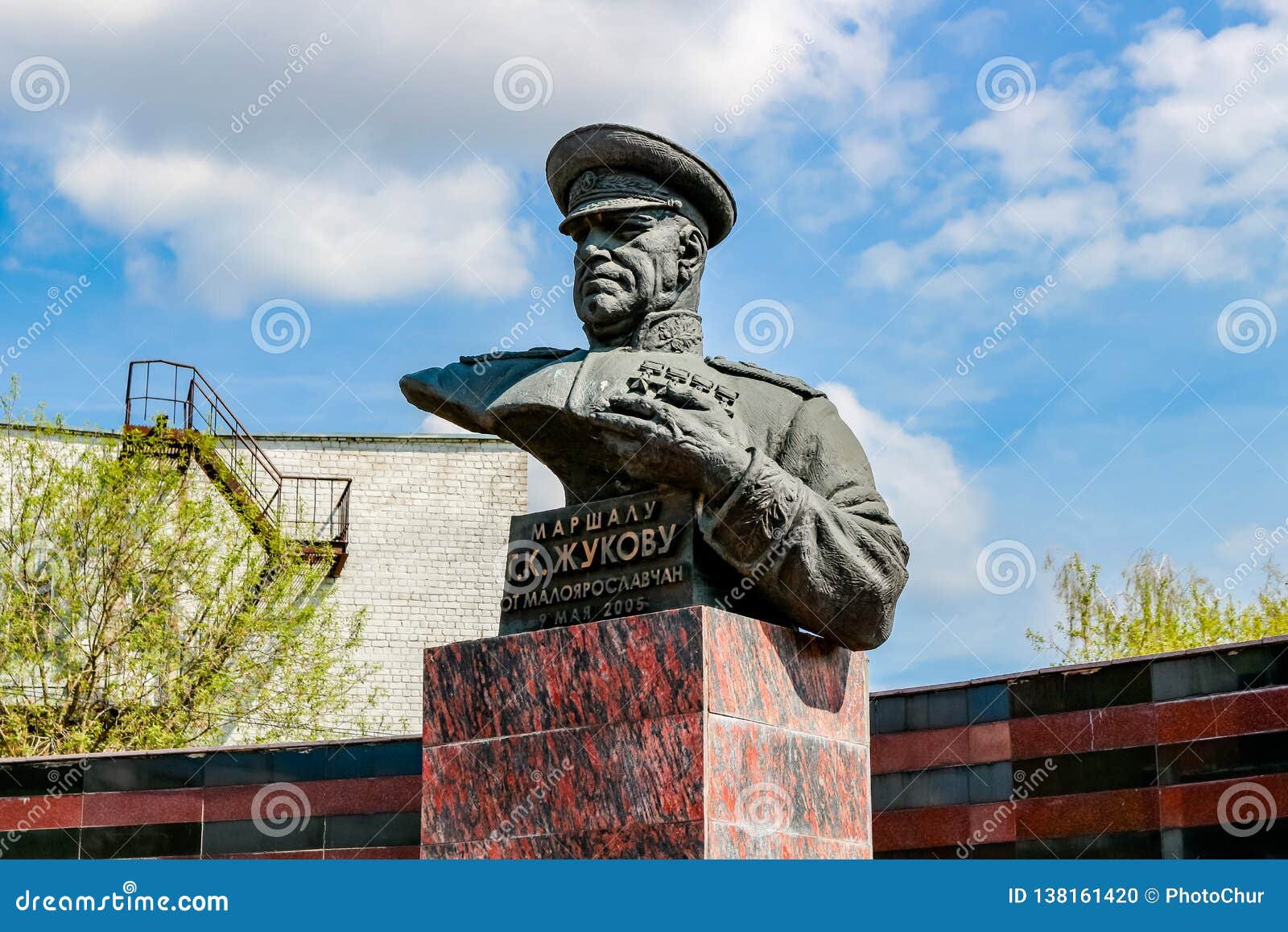 MALOYAROSLAVETS, RUSSIA - MAY 2016: Monument To Marshal of the Soviet ... MALOYAROSLAVETS, RUSSIA - MAY 2016: Monument To Marshal of the Soviet ...
