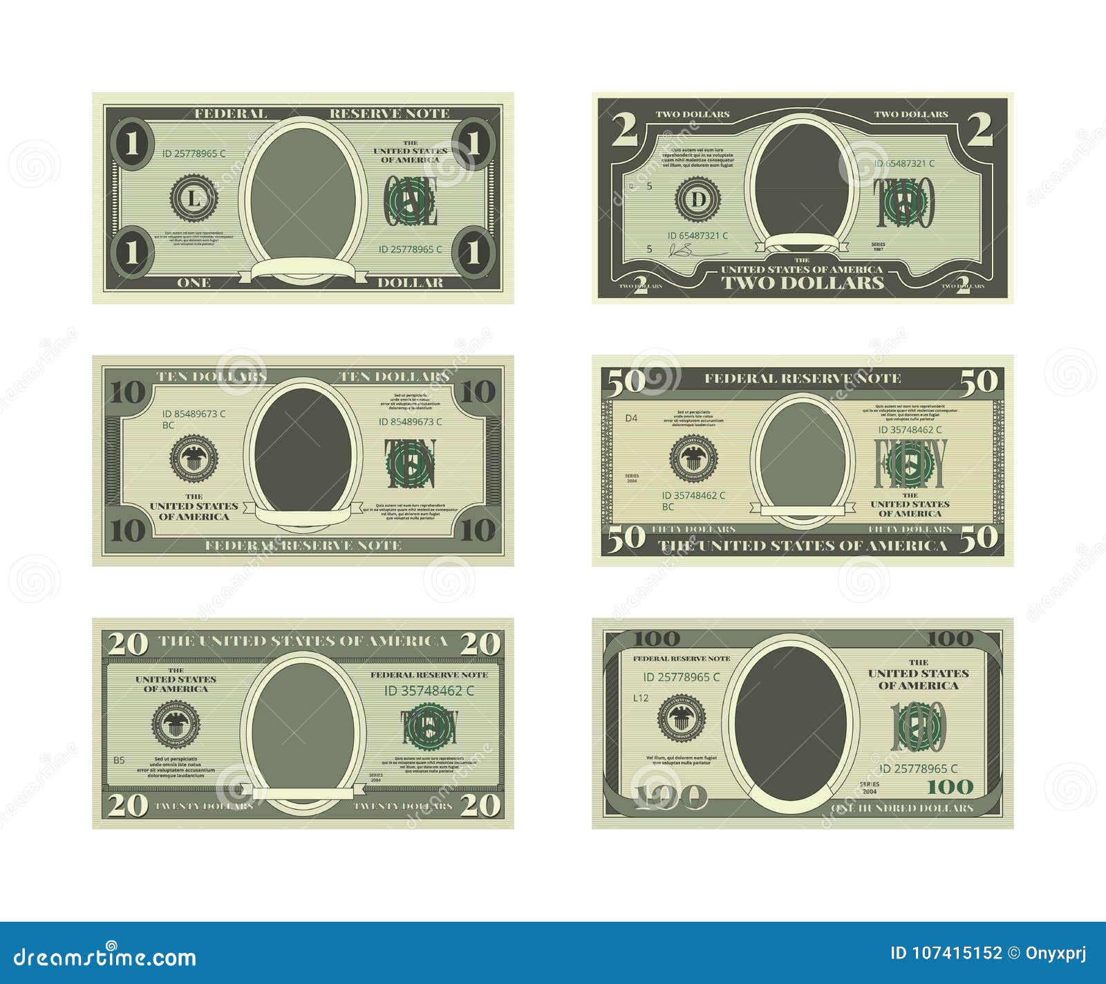 Malplaatje Van Vals Geld Vectorbeelden Van Dollars Vector Illustratie ...