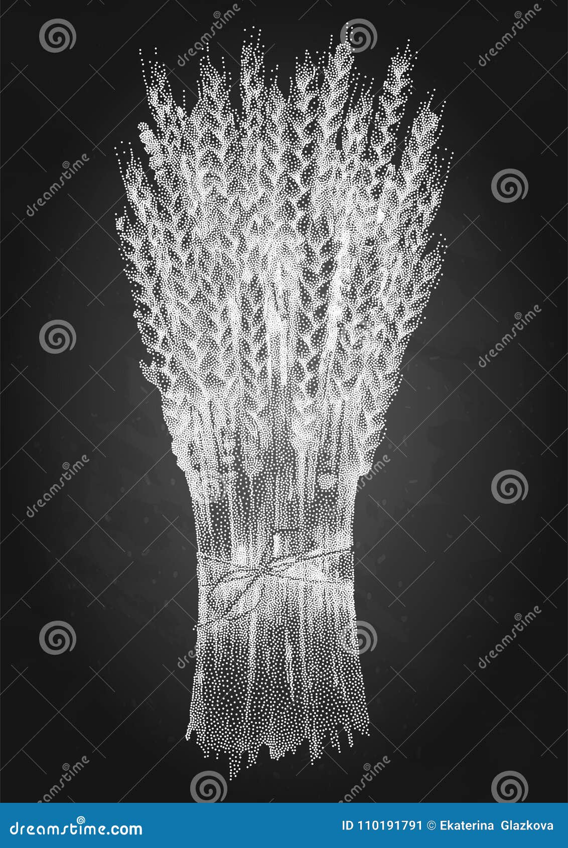 Malt Bunch In Stippling Technique Vector Illustration | CartoonDealer ...