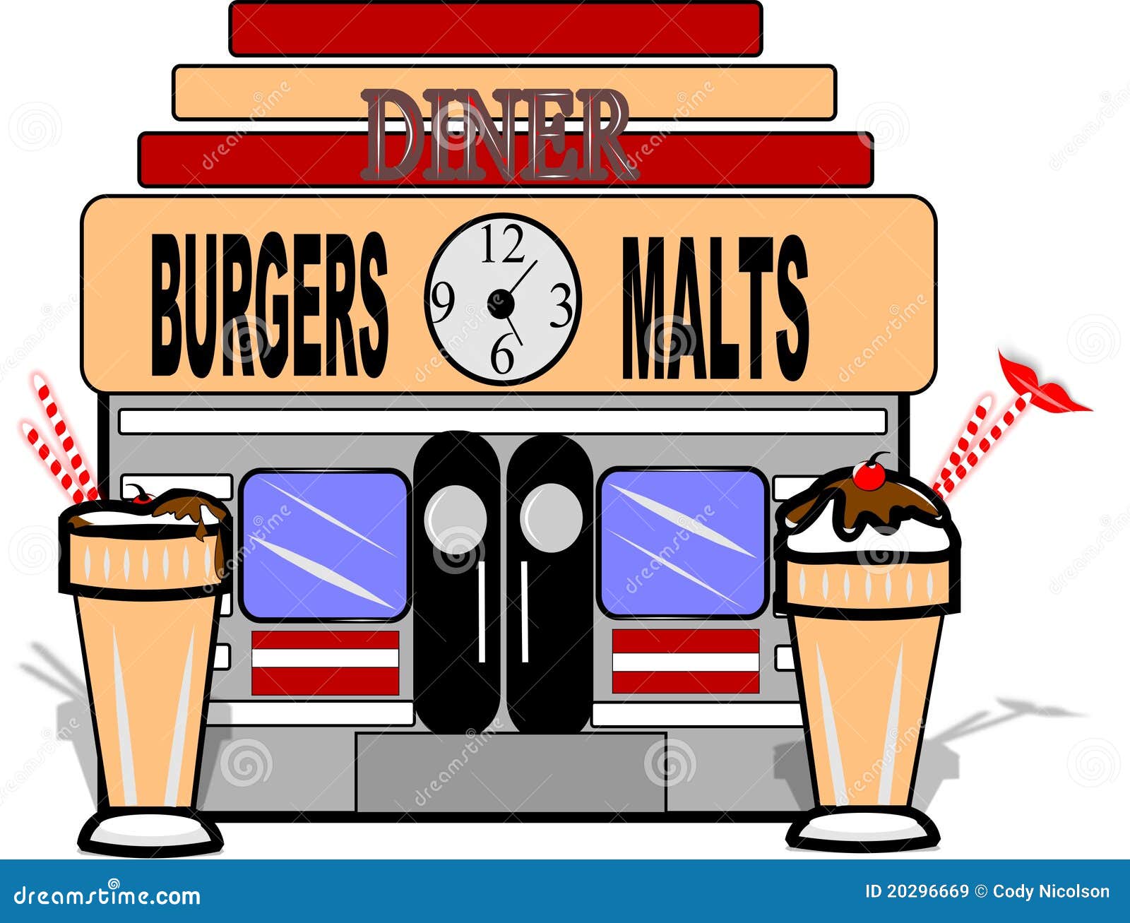 Malt shop stock illustration. Illustration of chocolate - 20296669