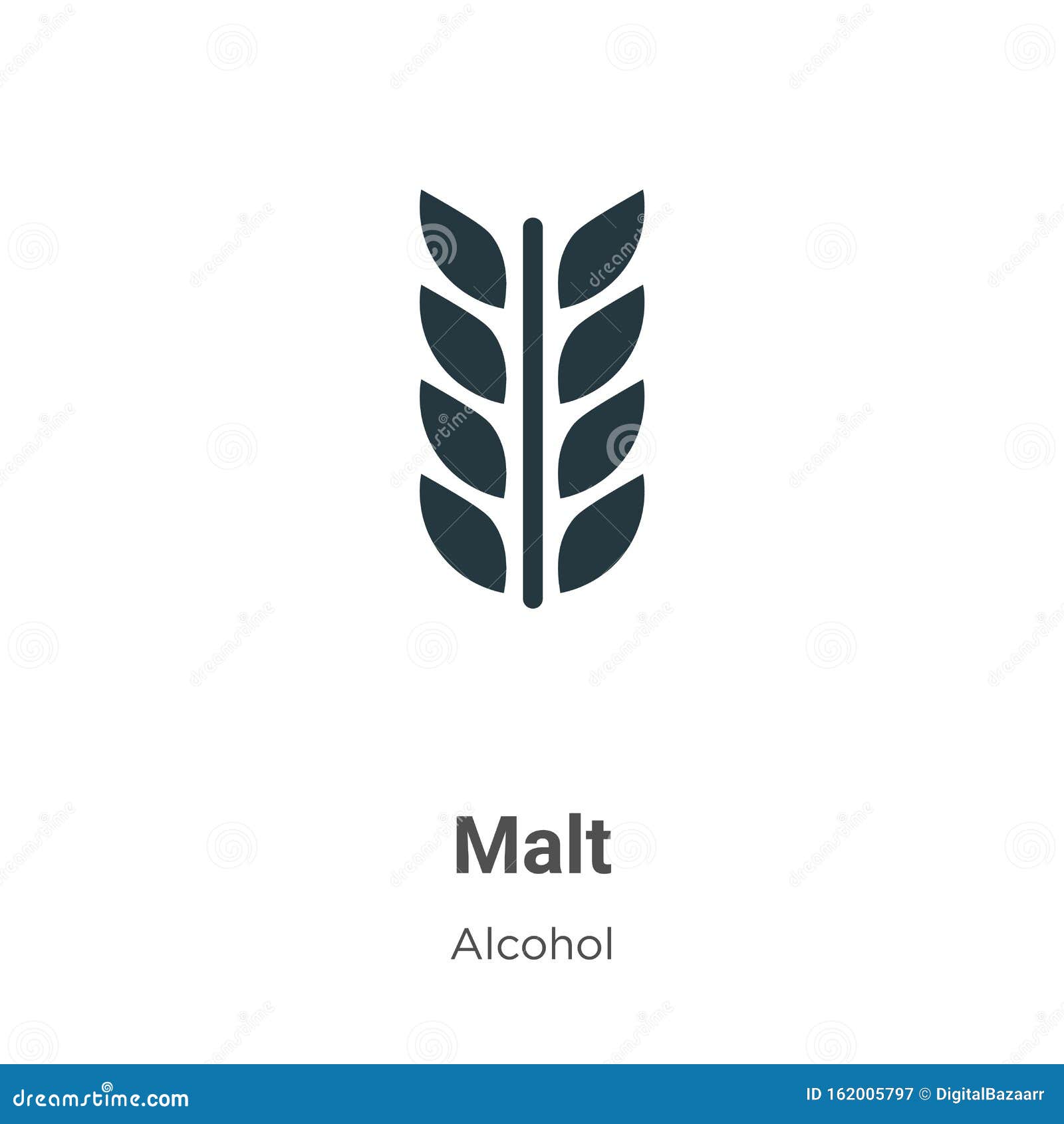 Malt Vector Icon on White Background. Flat Vector Malt Icon Symbol Sign ...