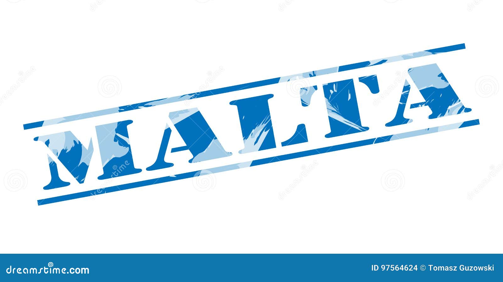 Malta blue stamp stock illustration. Illustration of white - 97564624