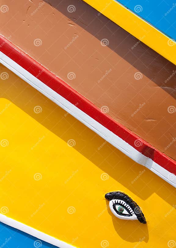 Malta boat with eye stock image. Image of osiris, traditional - 14011061