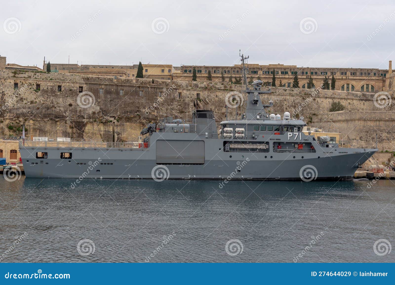 Offshore Patrol Vessel P71 of the Armed Forces of Malta Editorial Stock ...