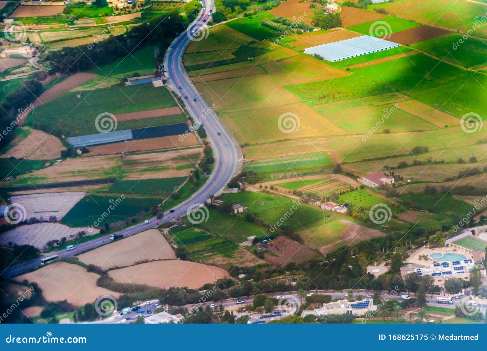 Malta - Fields and Meadows from Aircraft Behind Mosta Stock Image ...