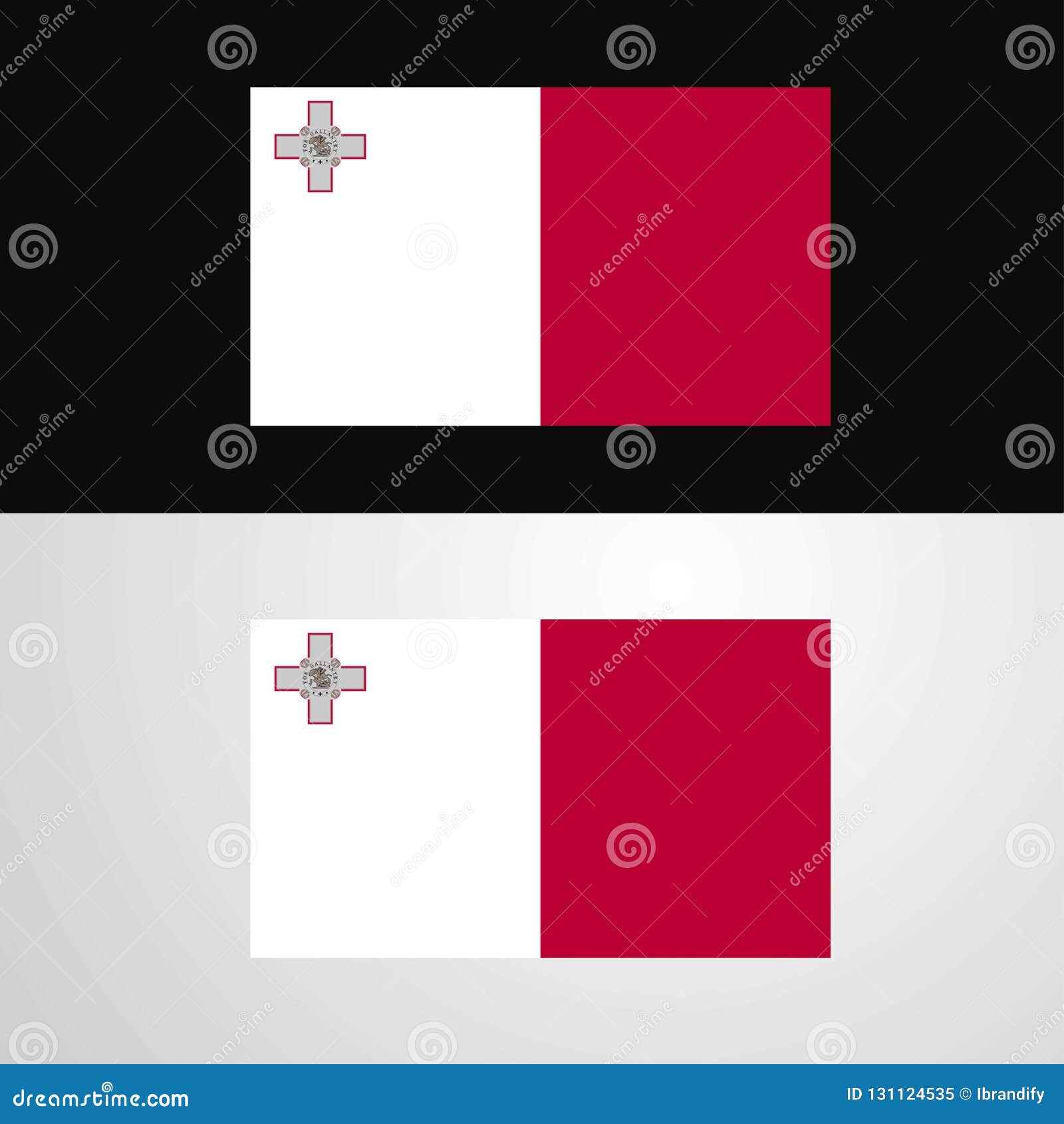 Malta Flag banner design stock vector. Illustration of wavy - 131124535