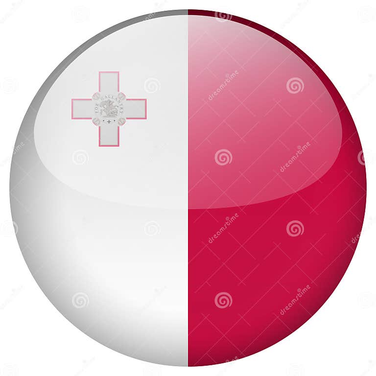 Malta flag button stock vector. Illustration of graphic - 301967400