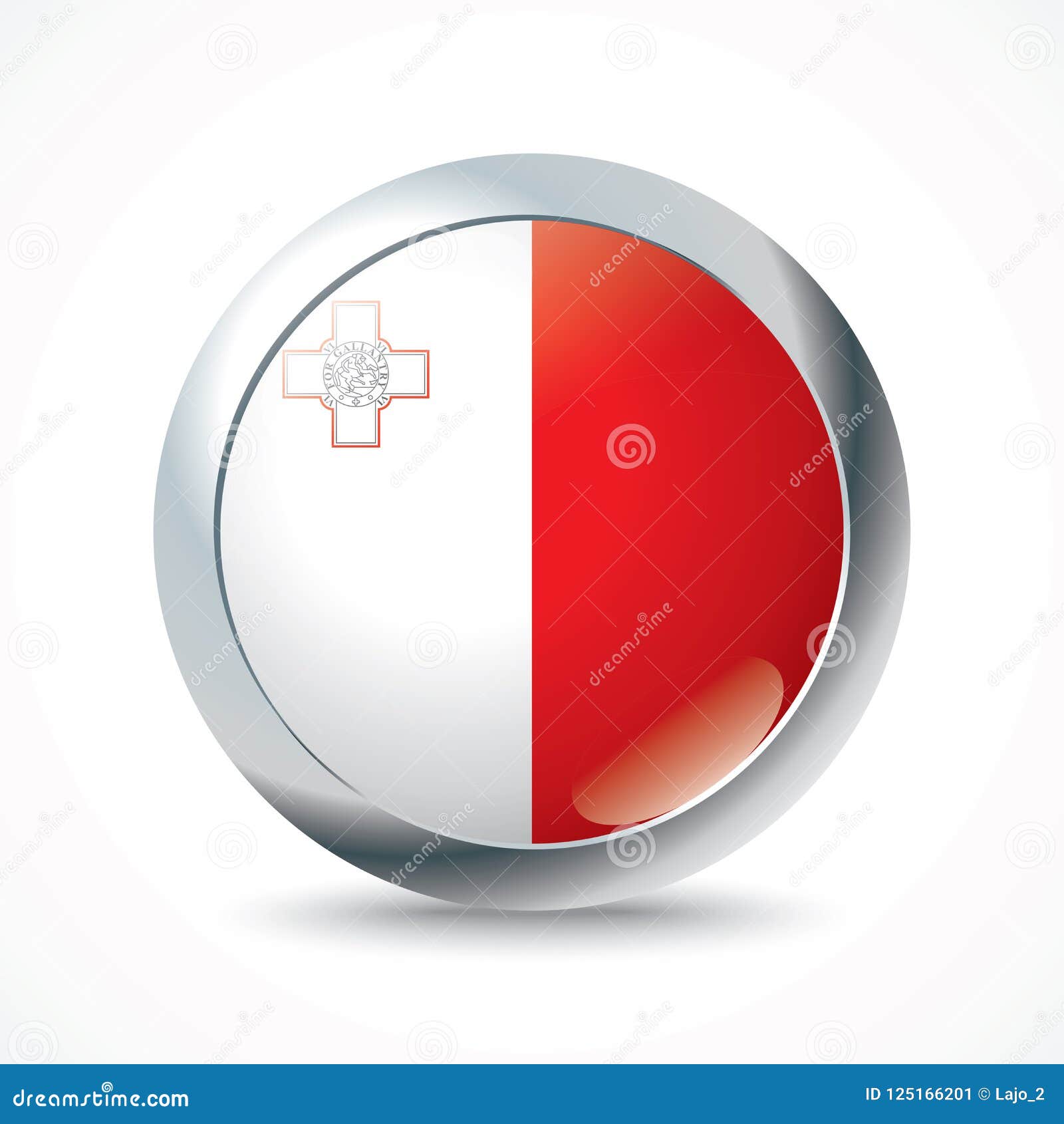 Malta flag button stock vector. Illustration of malta - 125166201