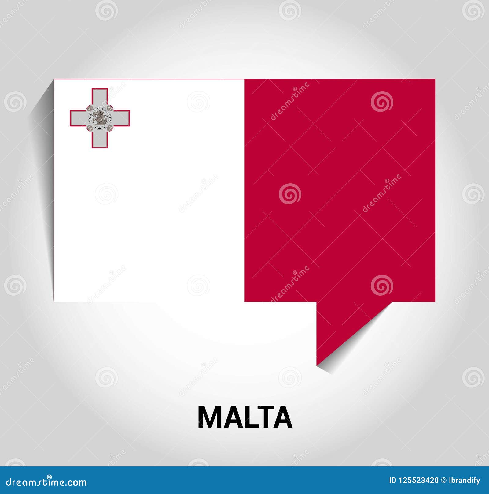Malta flag design vector stock vector. Illustration of flag - 125523420