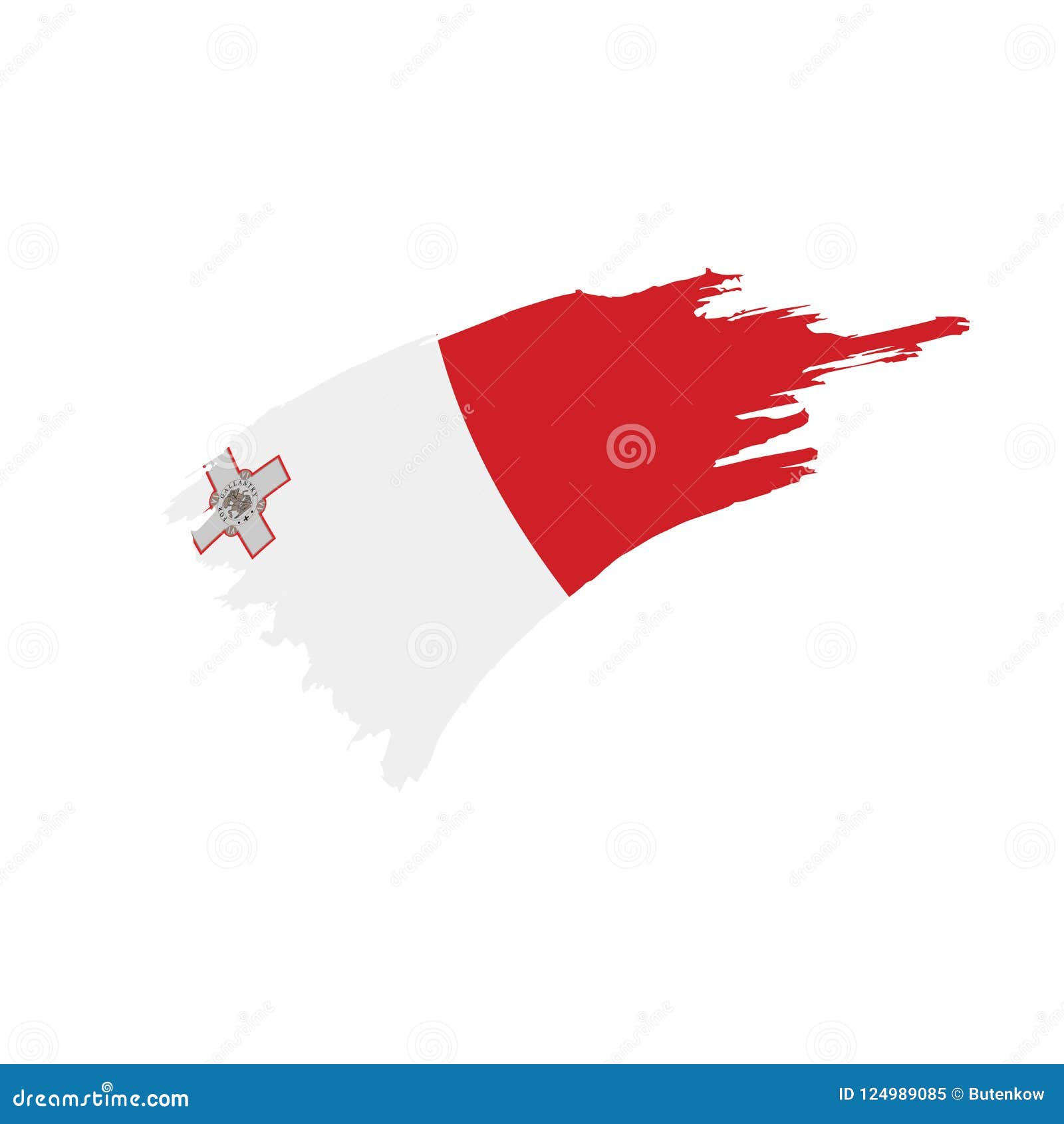 Malta Flag, Vector Illustration Stock Illustration - Illustration of ...