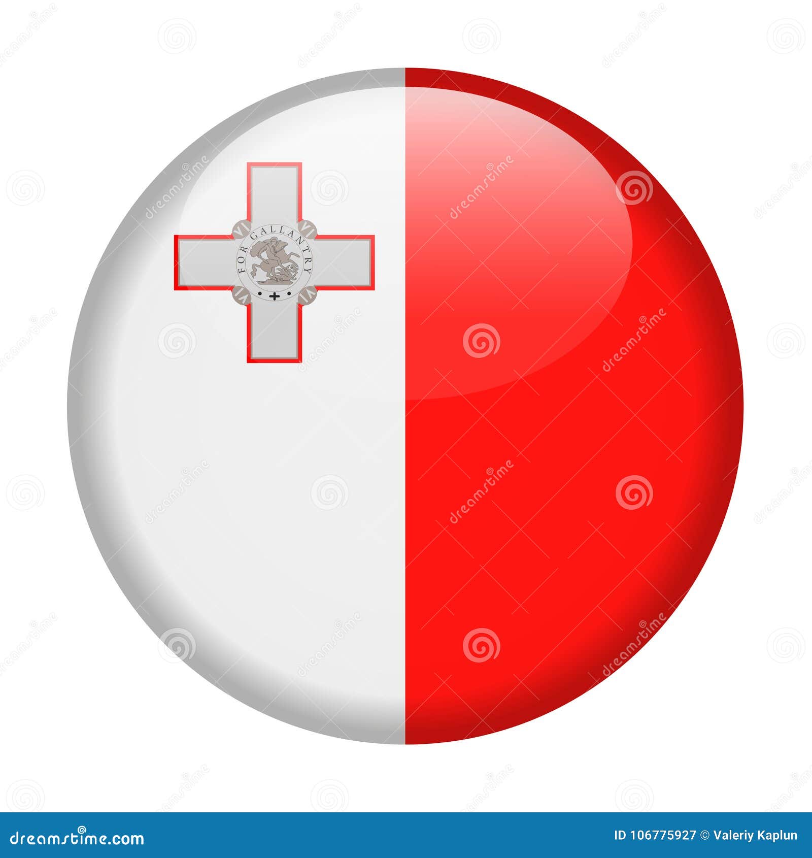 Malta Flag Vector Round Icon Stock Illustration - Illustration of badge ...