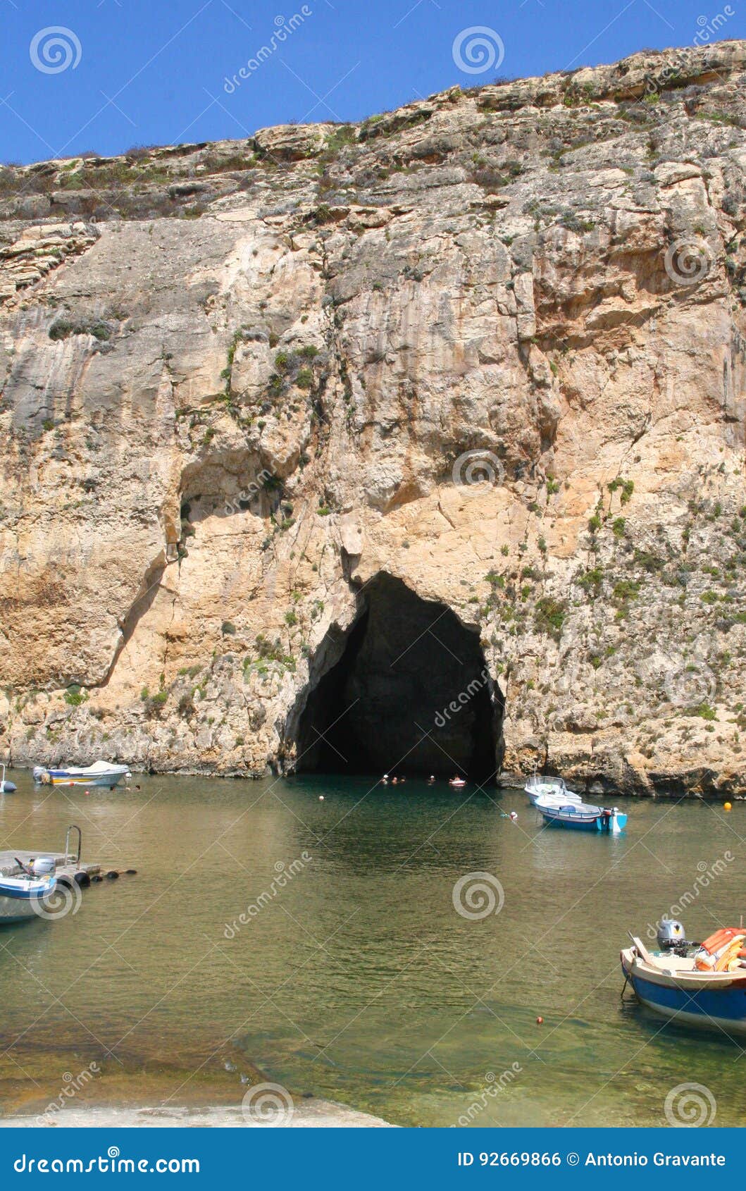 Malta, Gozo Island, Panoramic View of Dwejra Internal Lagoon Editorial ...