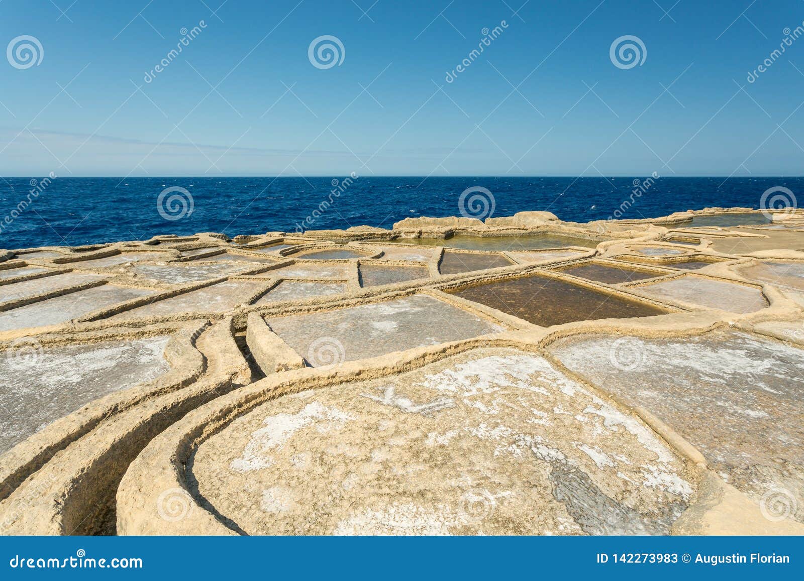 Malta, Gozo salt pans stock image. Image of european - 142273983