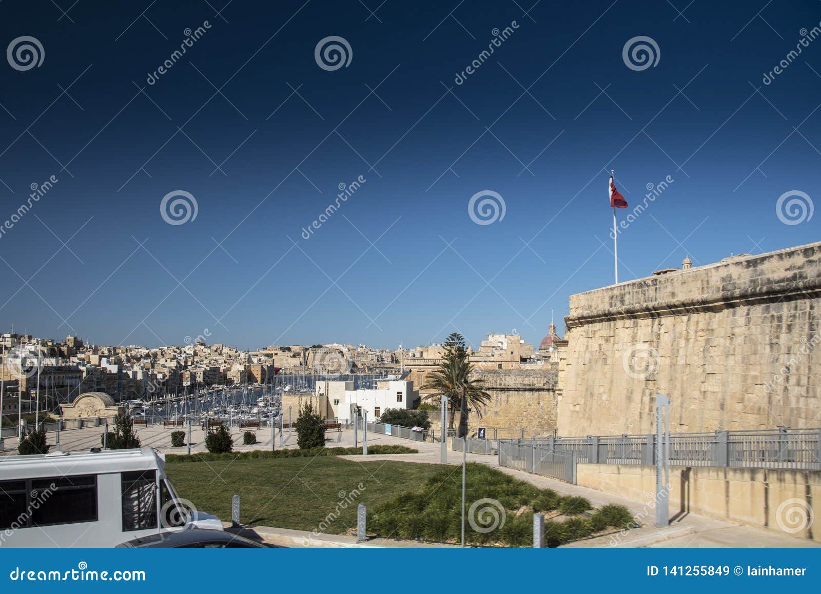 Typical Street Scene in Valletta Malta. Stock Image - Image of roman ...
