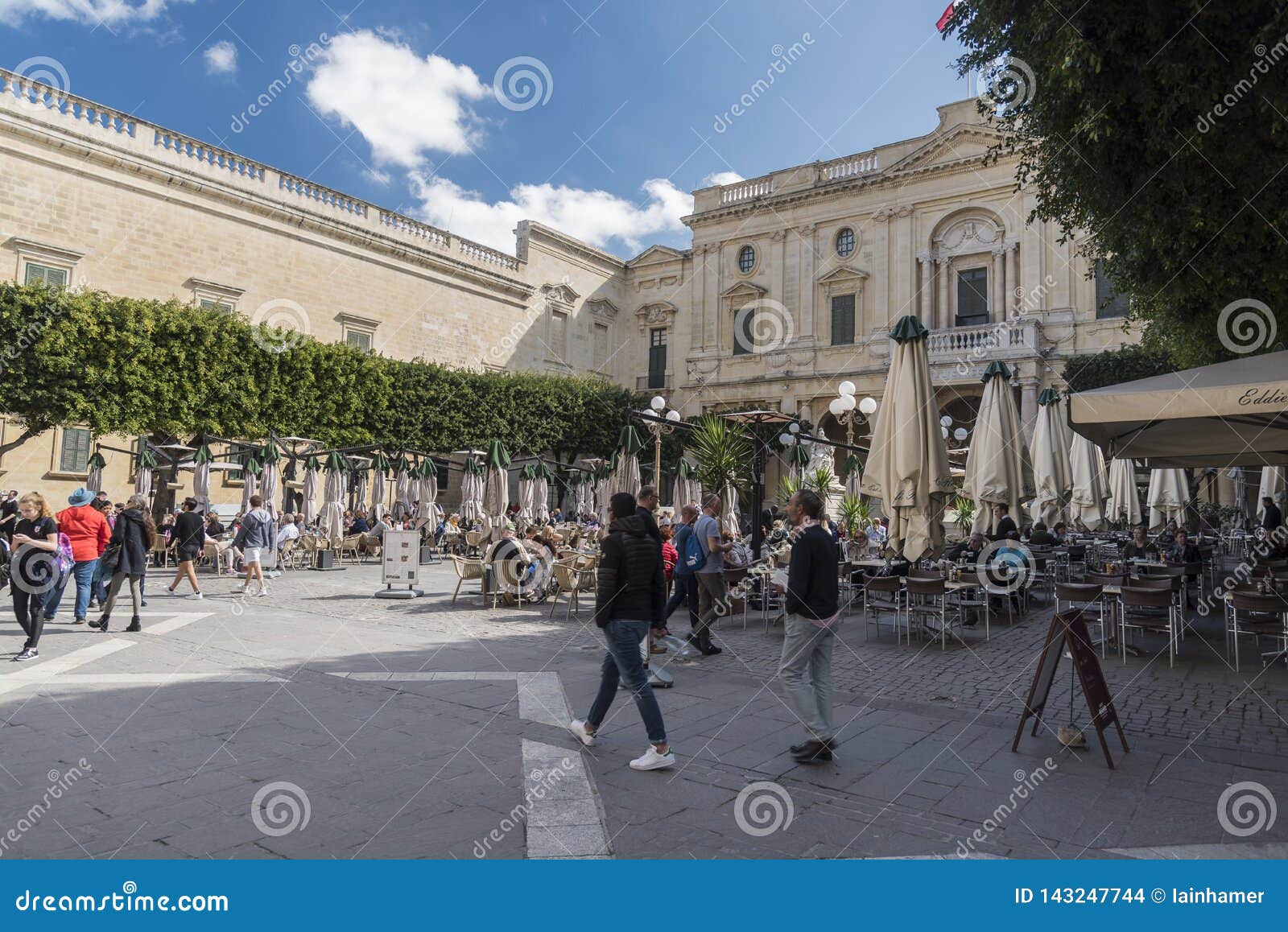 Square Outside the National Library of Malta Republic Street Valletta ...