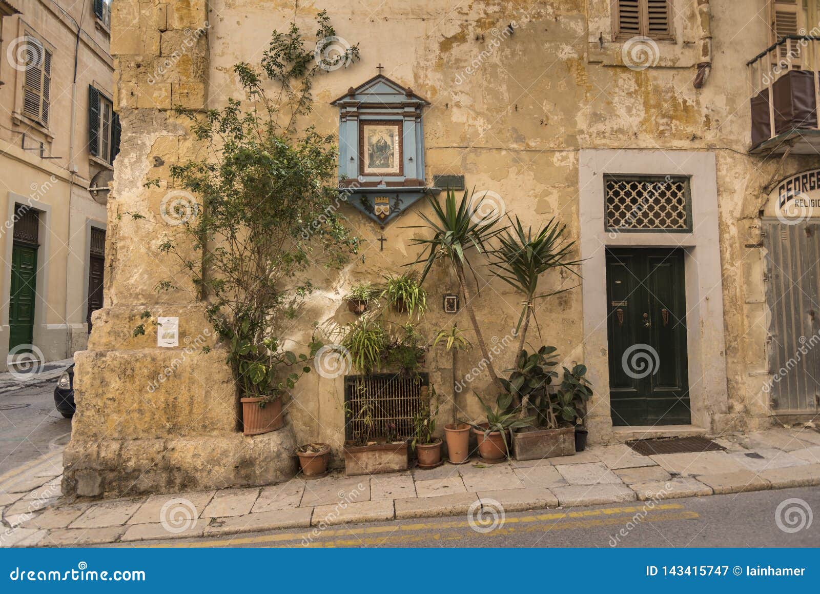 Typical Building in Valletta Malta Stock Image - Image of churches ...