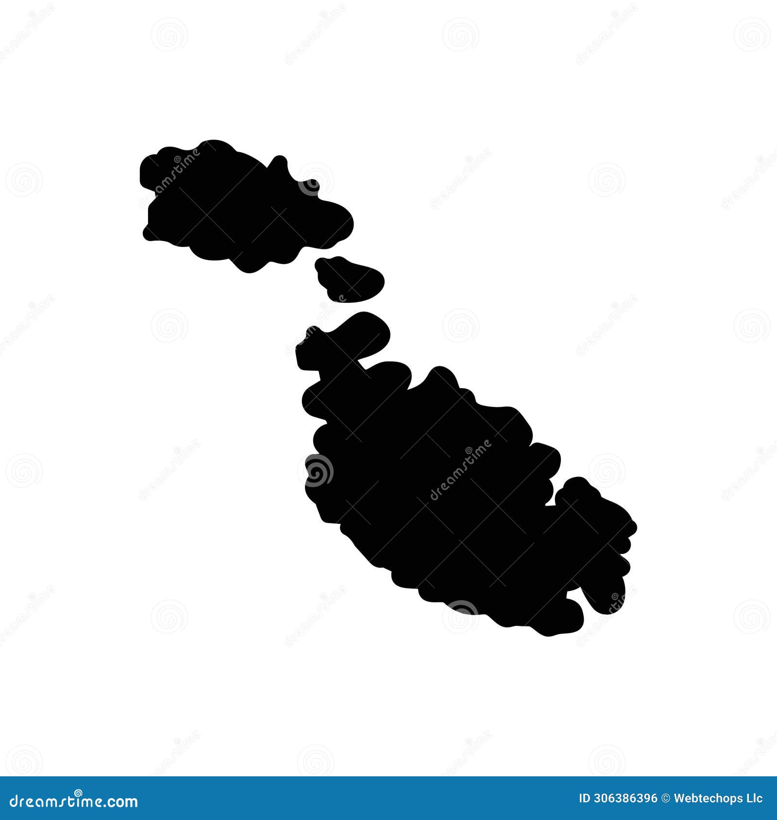 Map Icon Of Malta. Blue Map Of Europe With Highlighted Malta In Red ...