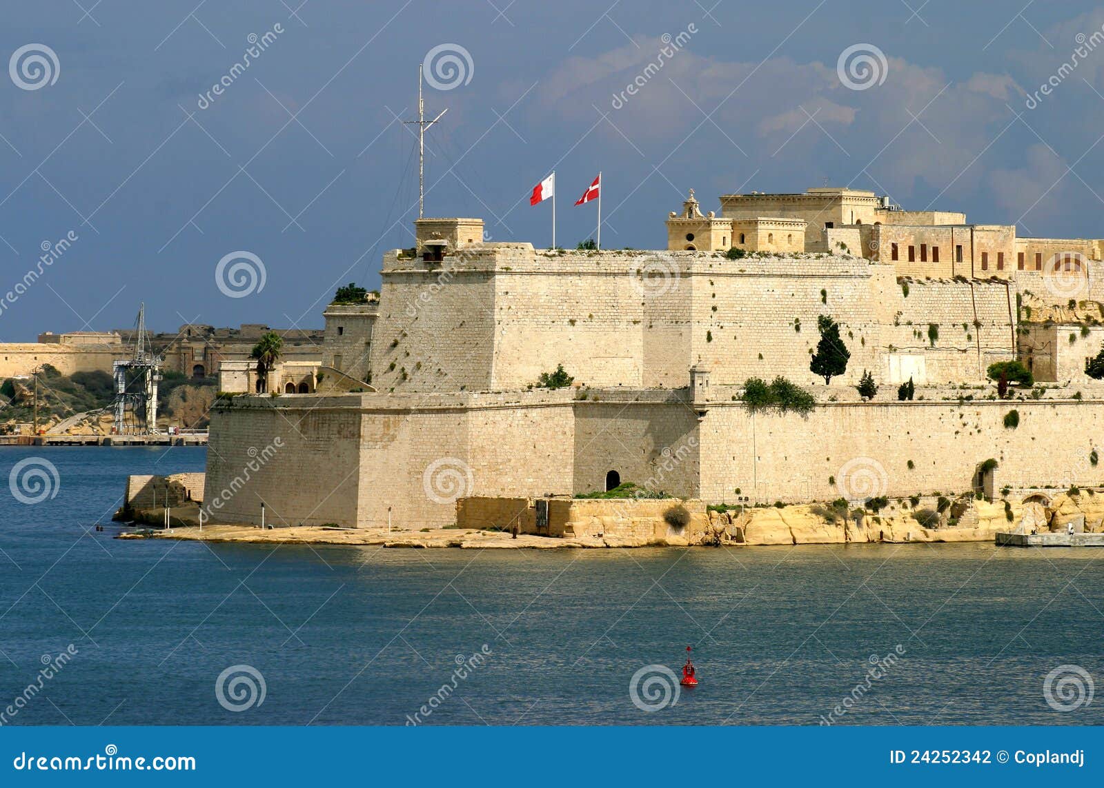 Malta La Valletta fort stock photo. Image of fort, fortress - 24252342
