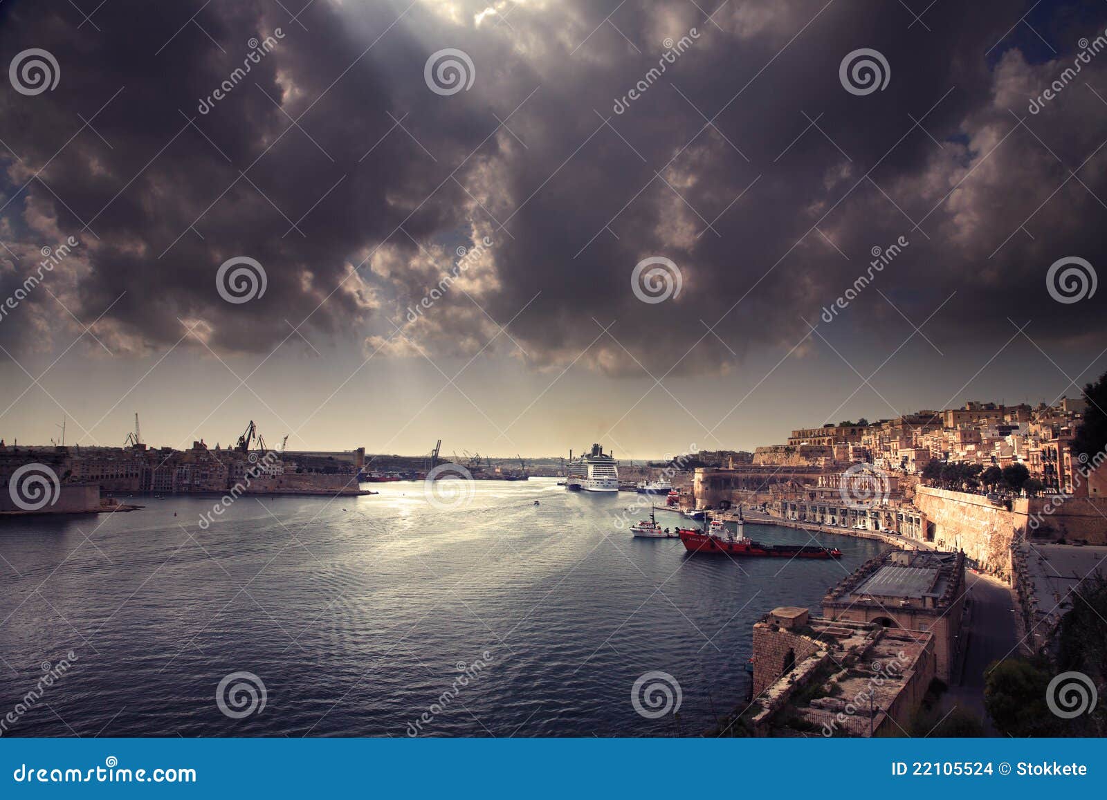 Malta landscape stock photo. Image of trade, city, mediterranean - 22105524