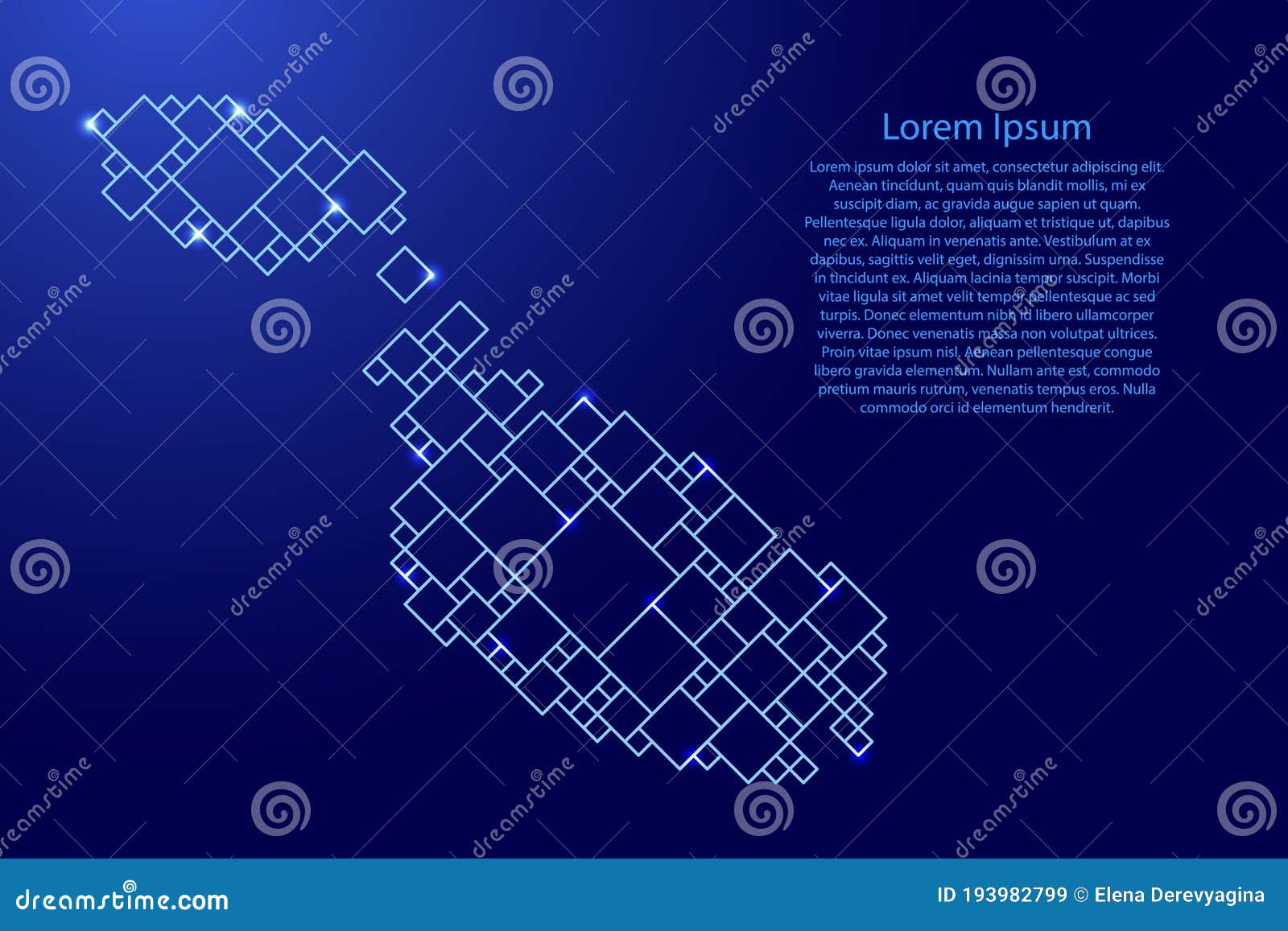 Malta Map from Blue Pattern from a Grid of Squares of Different Sizes ...