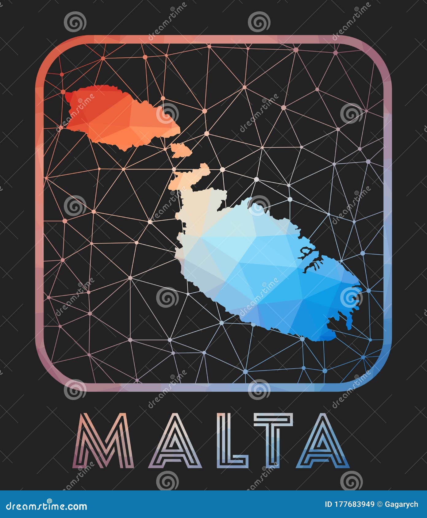 Malta map design. stock vector. Illustration of isolated - 177683949