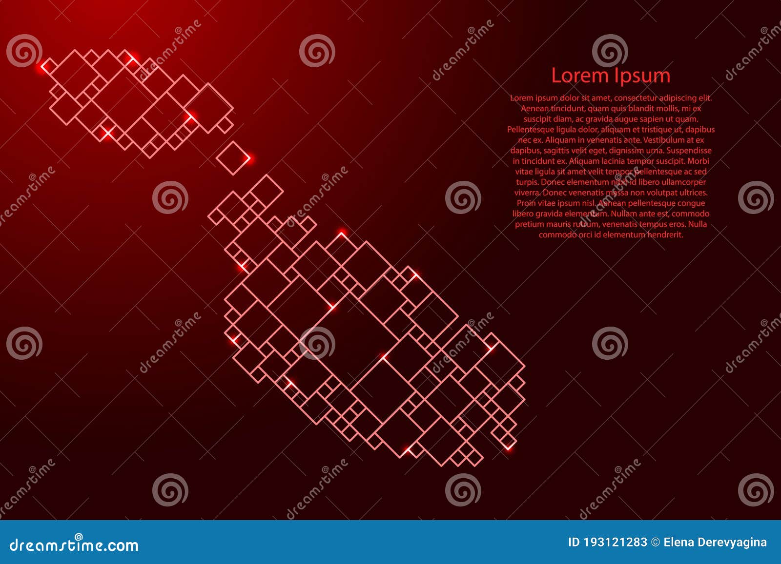Malta Map from Red Pattern from a Grid of Squares of Different Sizes ...