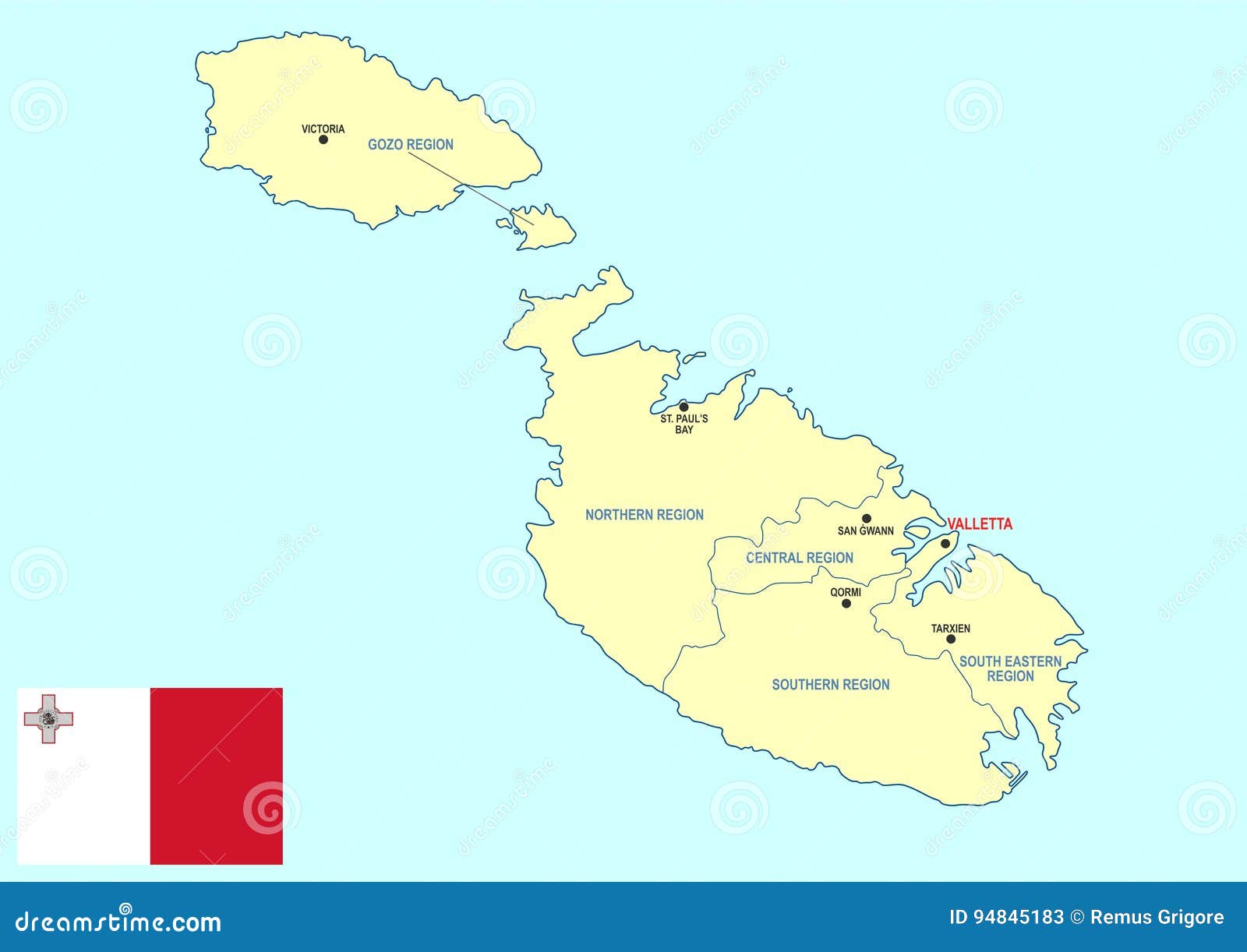 Malta Map - Cdr Format Cartoon Vector | CartoonDealer.com #94845183