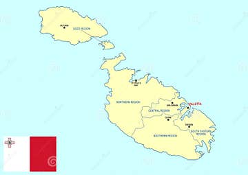 Malta map - cdr format stock vector. Illustration of cities - 94845183