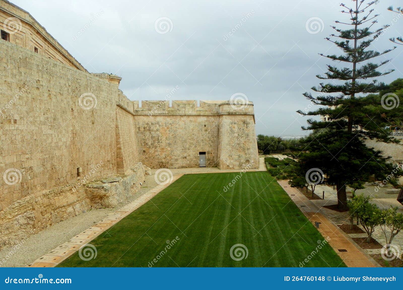 Malta, Mdina, Fortifications of Mdina, De Redin Bastion Stock Photo ...