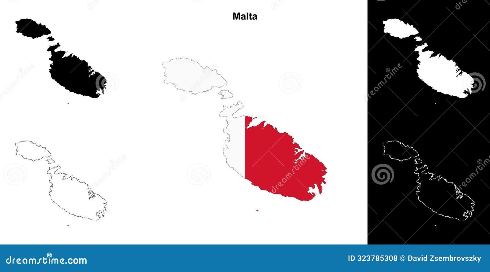 Malta outline map stock illustration. Illustration of icon - 323785308